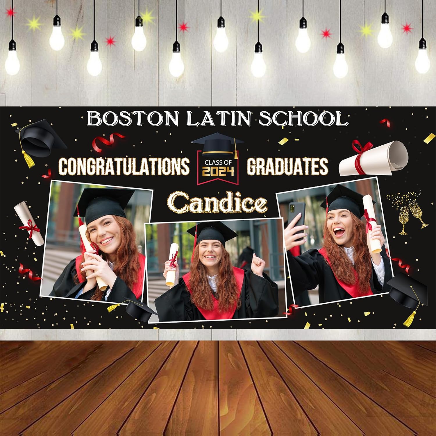 Amazon.com: Custom Graduation Banner Class of 2024 Personalized ...