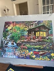 Amazon.com: White Mountain - Cabin in The Woods, 500 Piece Jigsaw ...