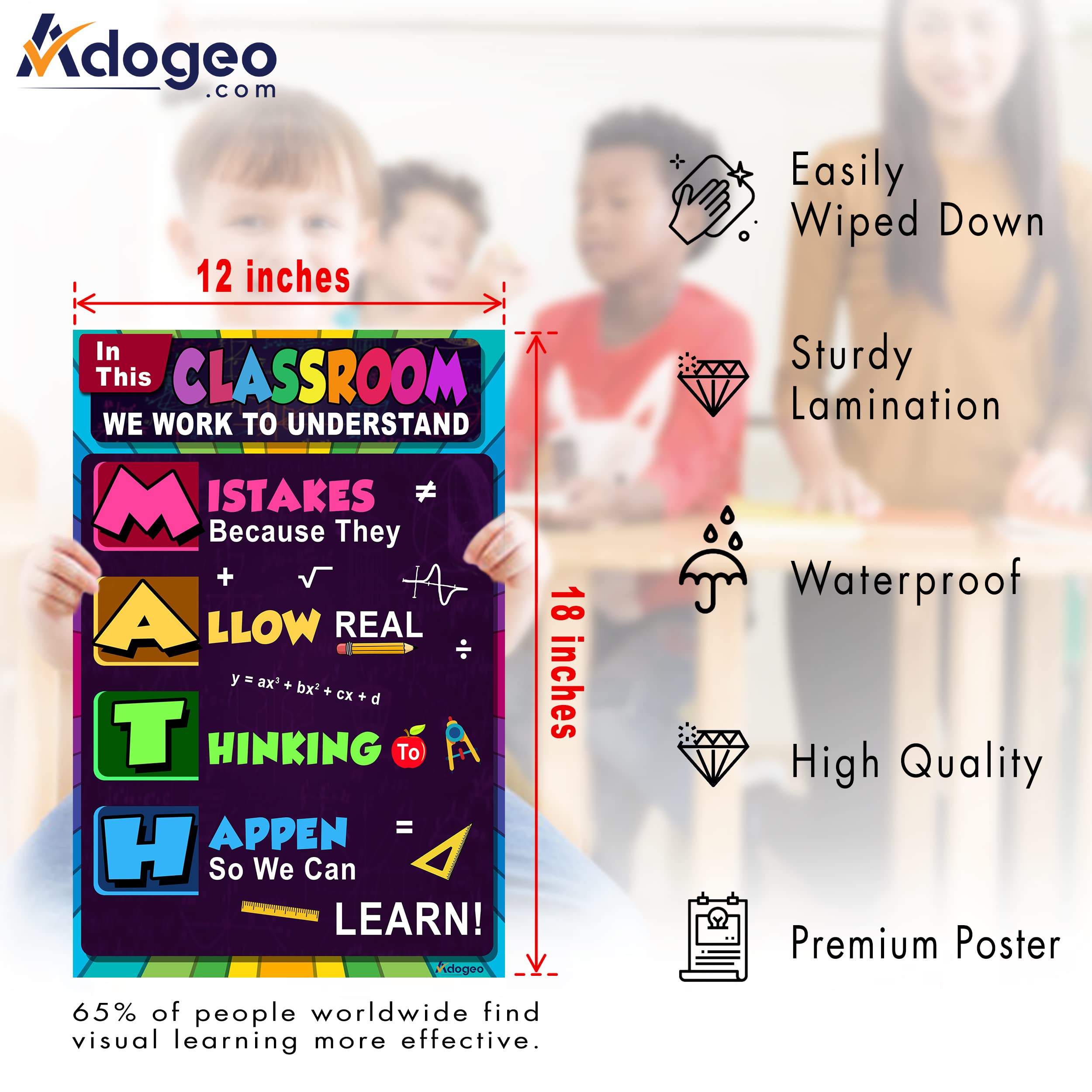 Snapklik.com : Educational Growth Mindset Math Posters