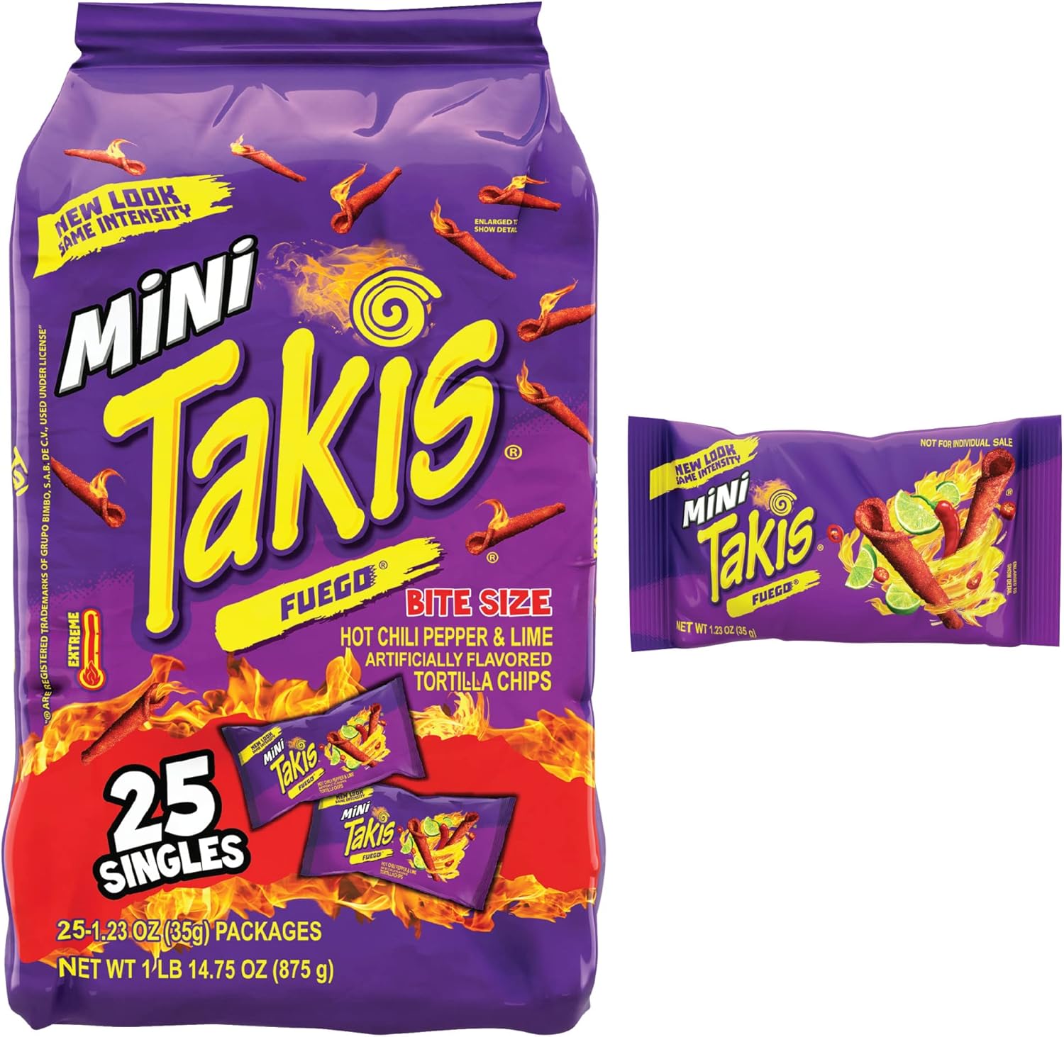 Mini Takis Fuego 125 bolsas (1.2 oz cada uno) : Amazon.com.mx ...