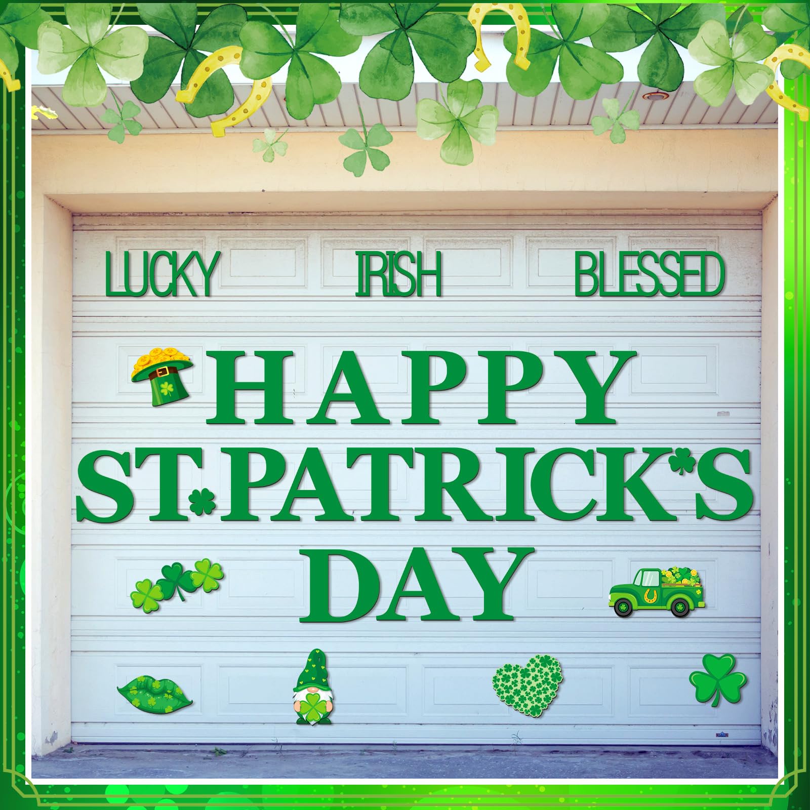 Snapklik.com : 30 Pcs Magnetic St Patricks Day Garage Door Decorations ...