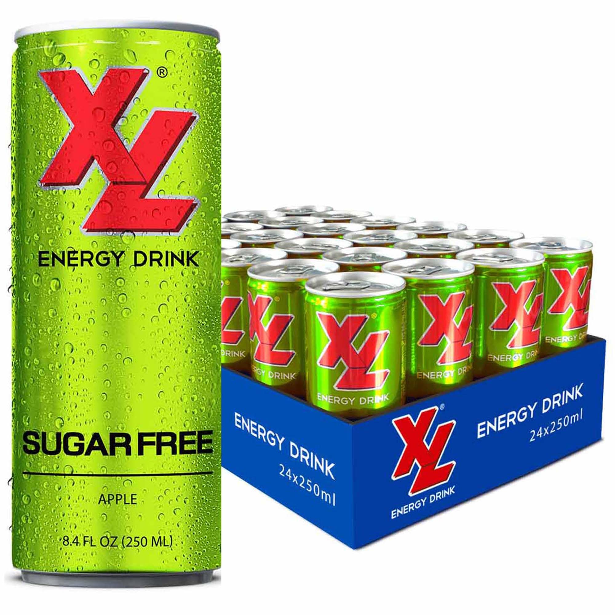 Amazon.com: XL Energy Drinks Sugar Free (8.4 Oz) 24 Pack - Apple Flavor ...