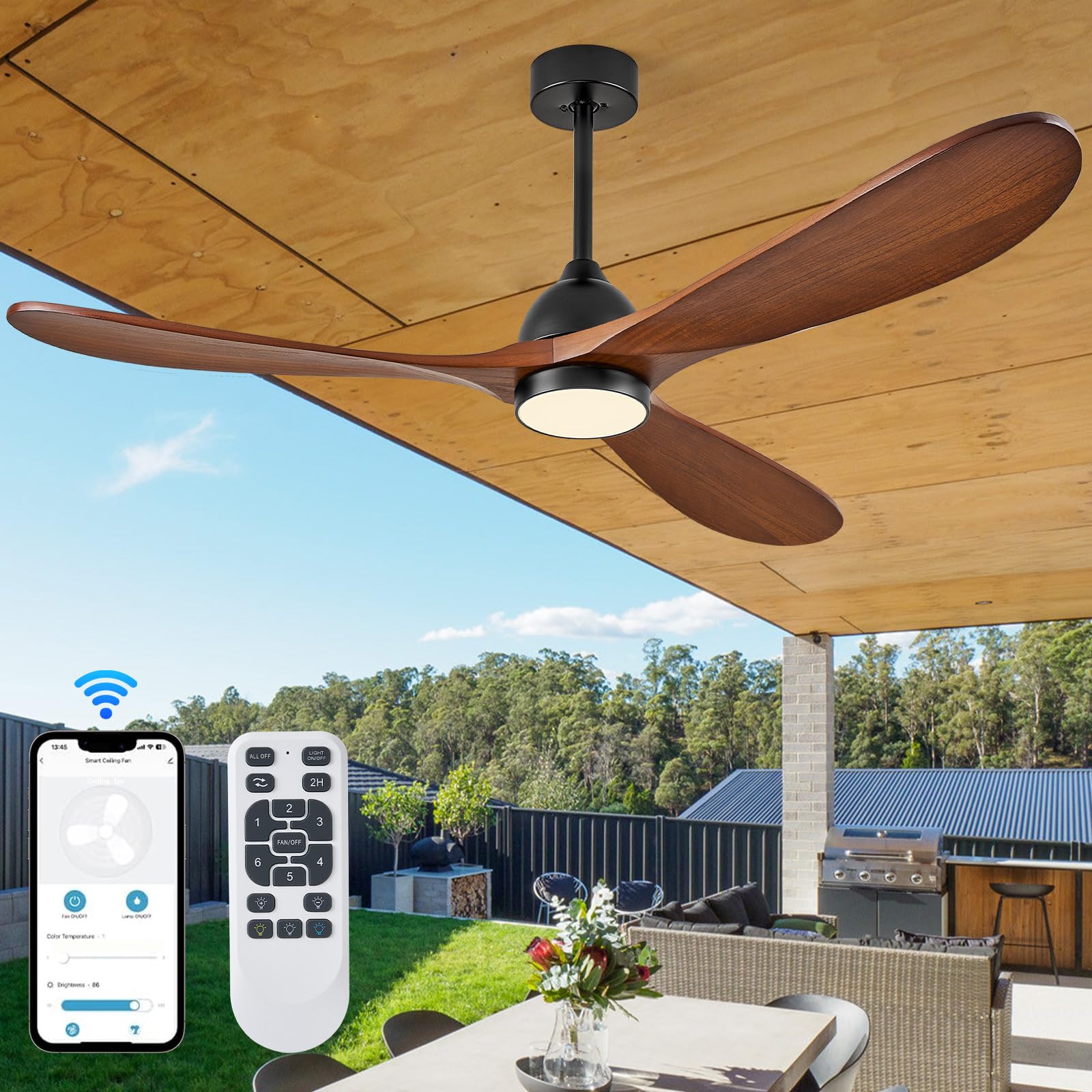 Snapklik.com : Eliora 56 Inch Outdoor Ceiling Fan, Outdoor Ceiling Fans ...