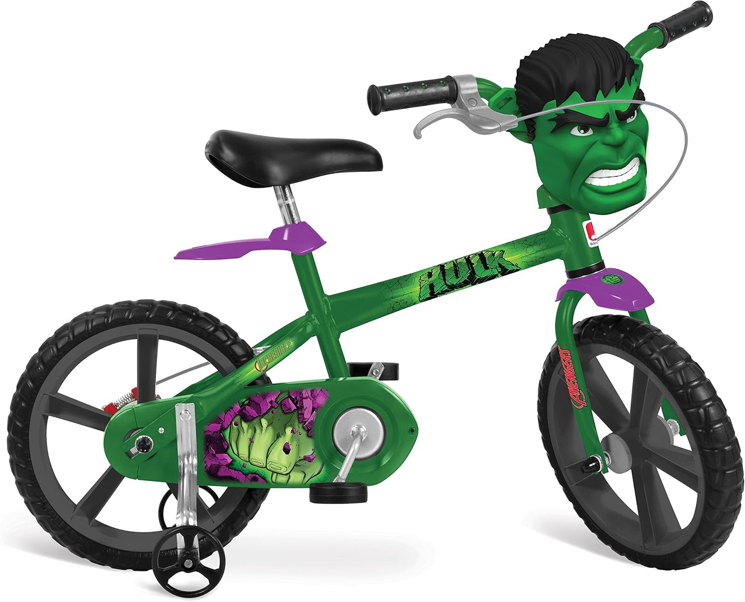Bicicleta Aro Hulk Avengers Bandeirante Verde 14" | Amazon.com.br