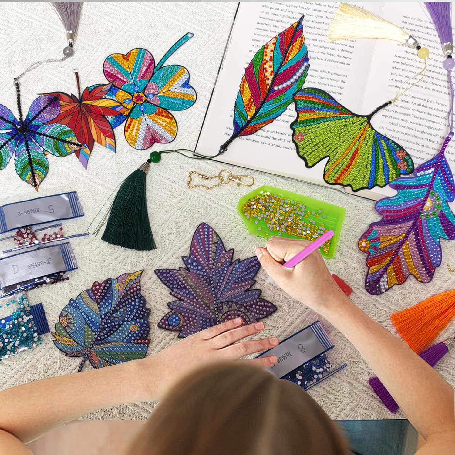 Sun Moon Crystal Bookmark Set 4-Pack Diamond Painting Bookmarks - Sun ...