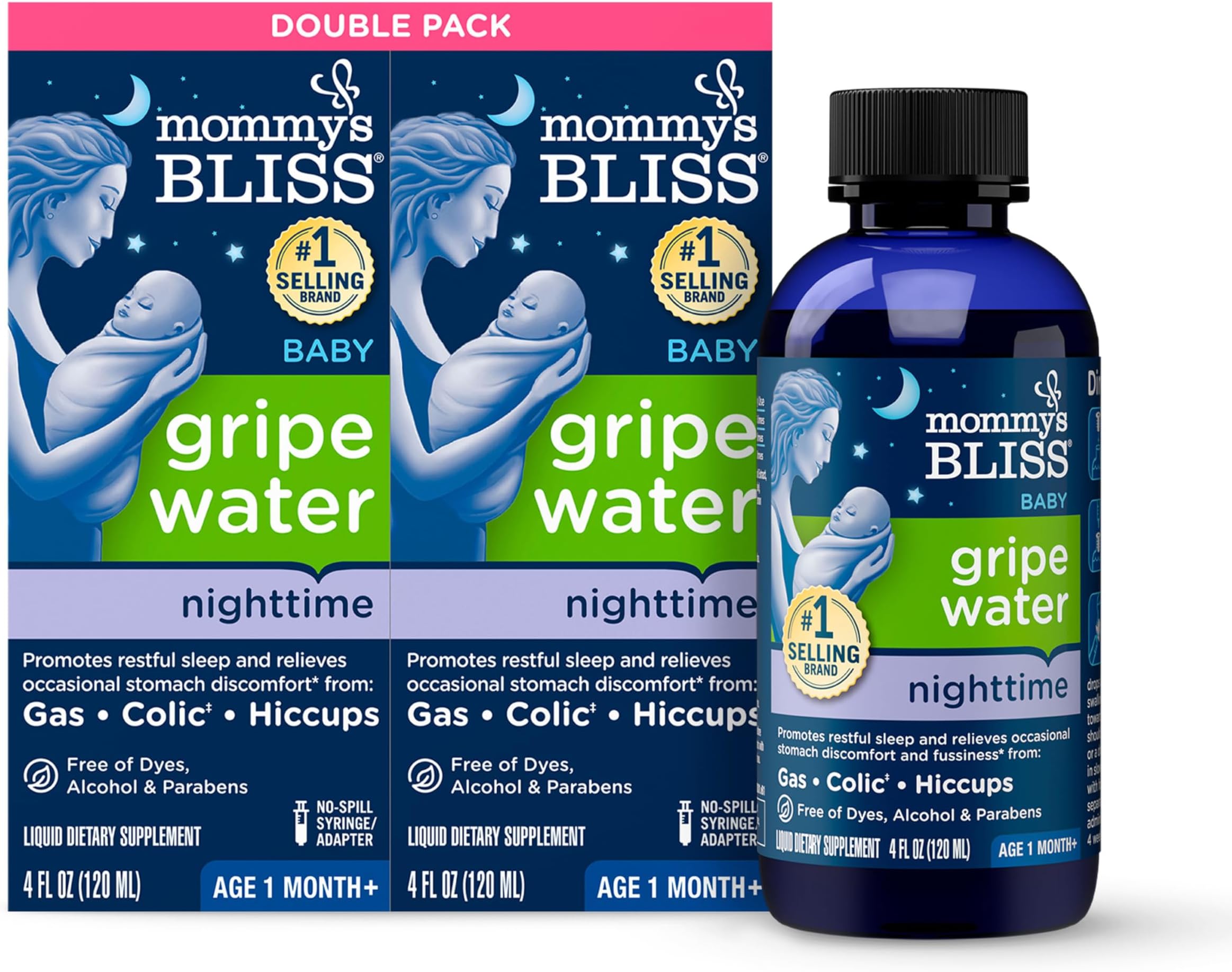 Amazon.com: Mommy's Bliss Gripe Water Night Time, Relieves Stomach ...