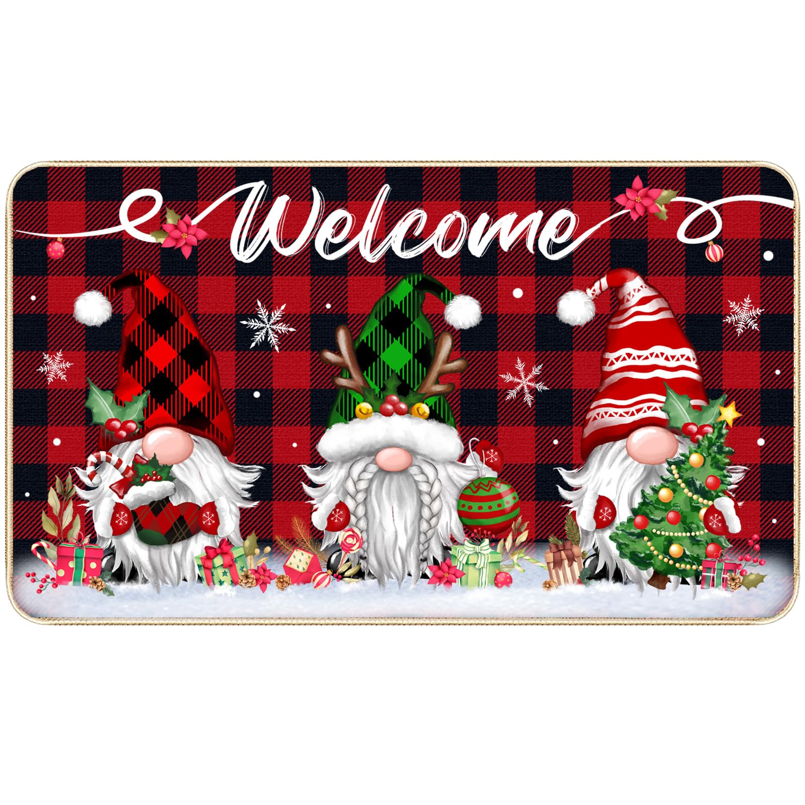 Amazon.com: TREWAVE Christmas Welcome Decorative Doormat Christmas ...
