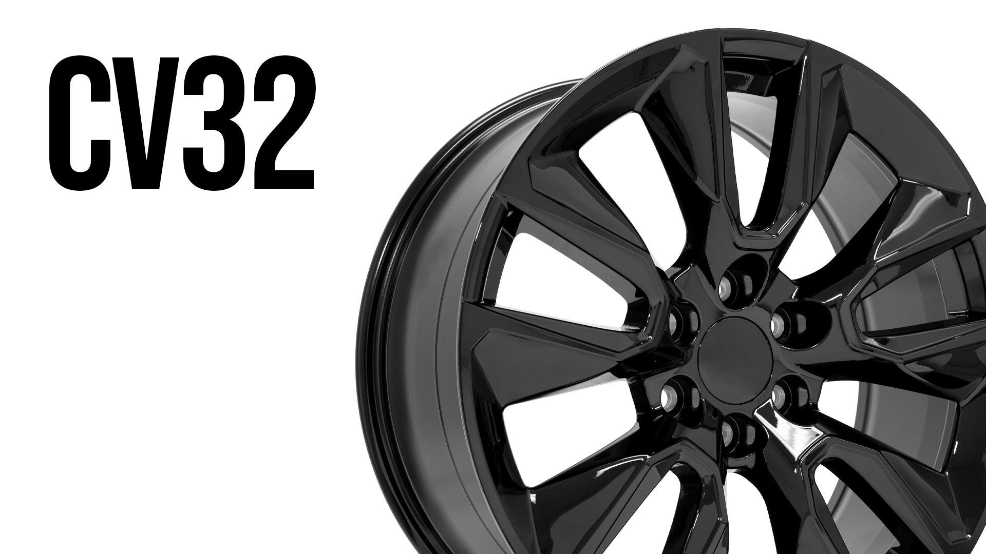 20 Inch Factory Chevy Wheels 20 Inch Gloss Black AT4 Style Split Spoke