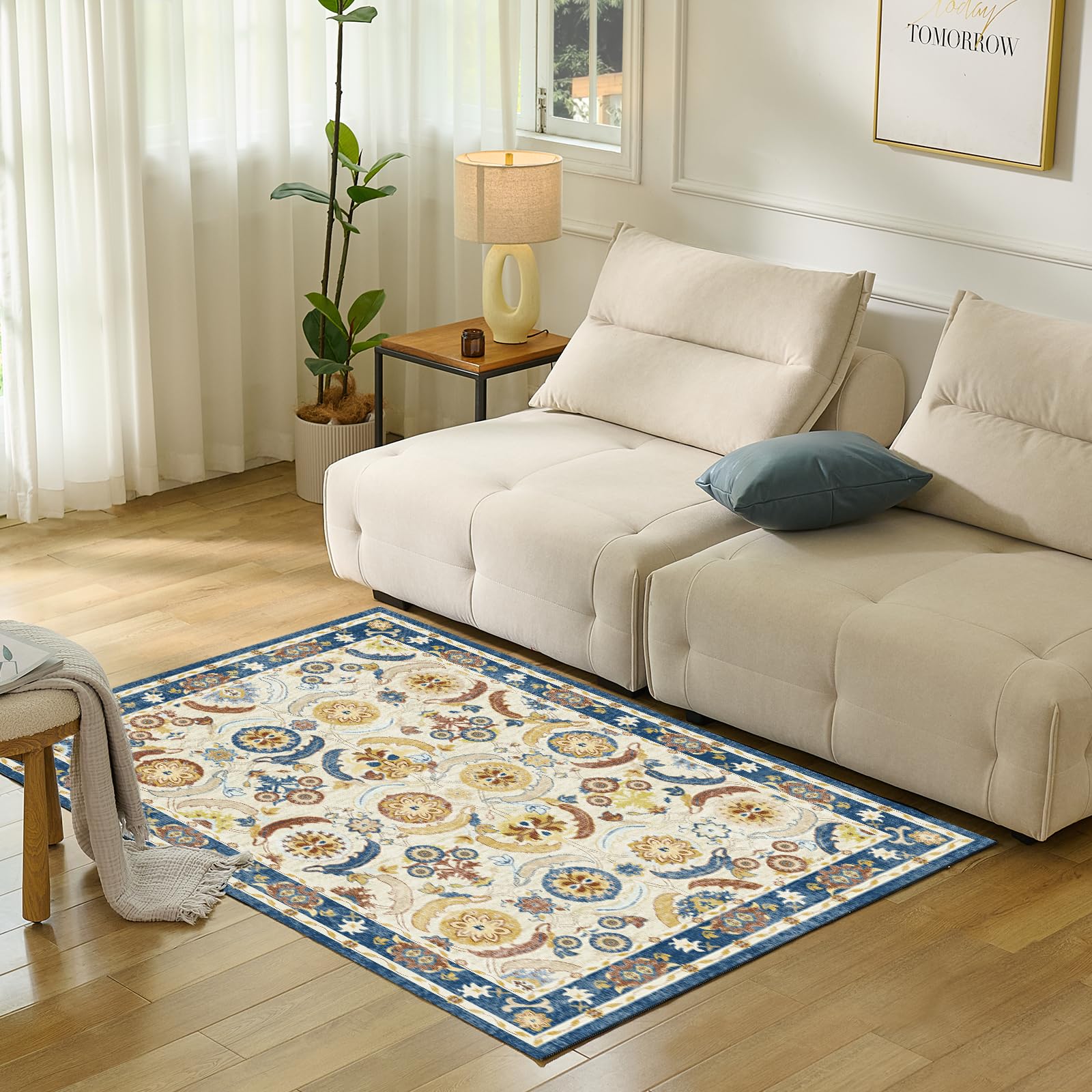 Amazon.com: CWK Boho Washable 4x6 Area Rugs,Non-Slip Floor Carpet,Non ...