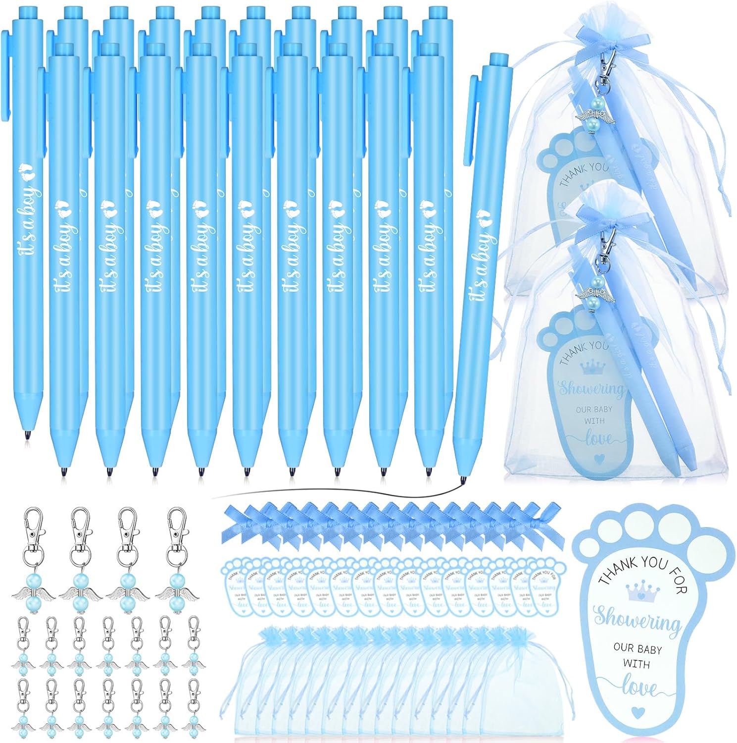 Amazon.com: CTOSREE 250 Pcs Baby Favors - Includes Pens, Angel ...