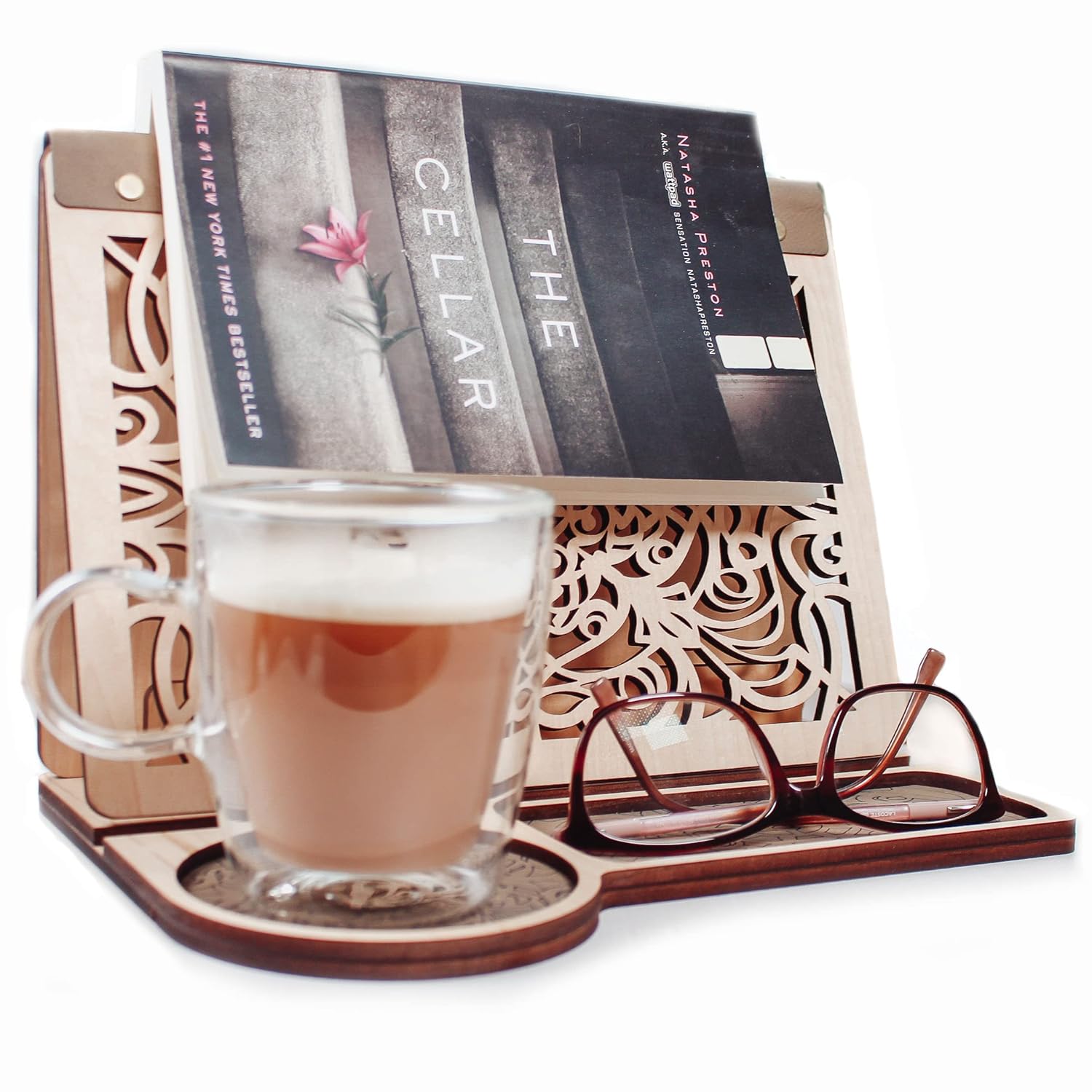 Amazon.com: Book Nook Reading Valet Stand with Coffee Cup Mug Glasses ...