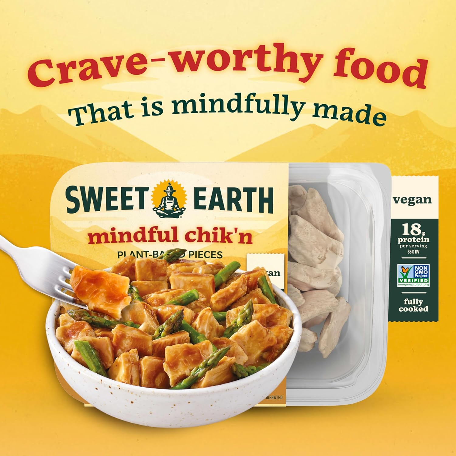 Amazon.com: Sweet Earth Mindful Chik'n Strips Plant Based Protein, 8 Oz ...