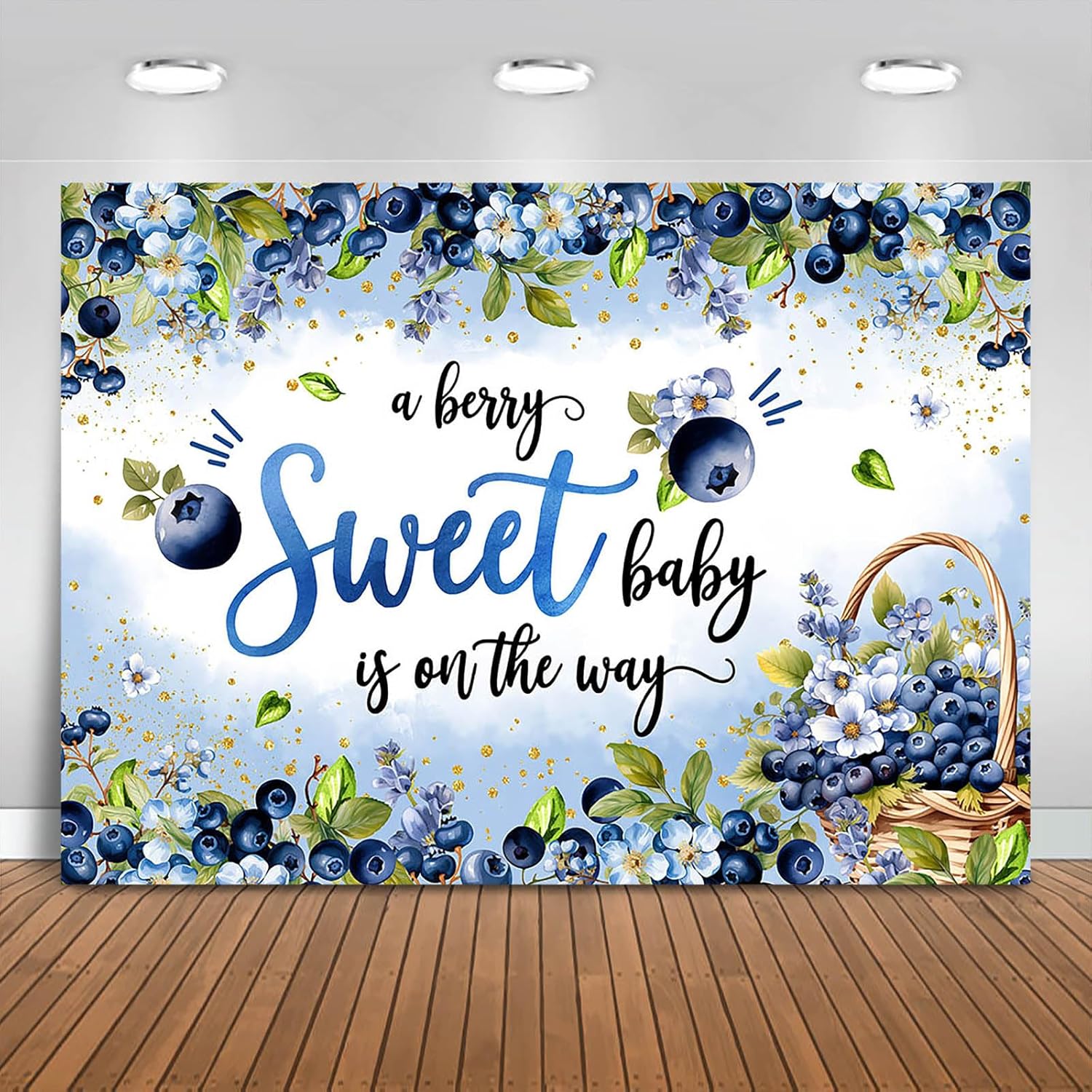 Amazon.com : Fitumiw Blueberry Baby Shower Backdrop 7x5ft Berry Sweet ...