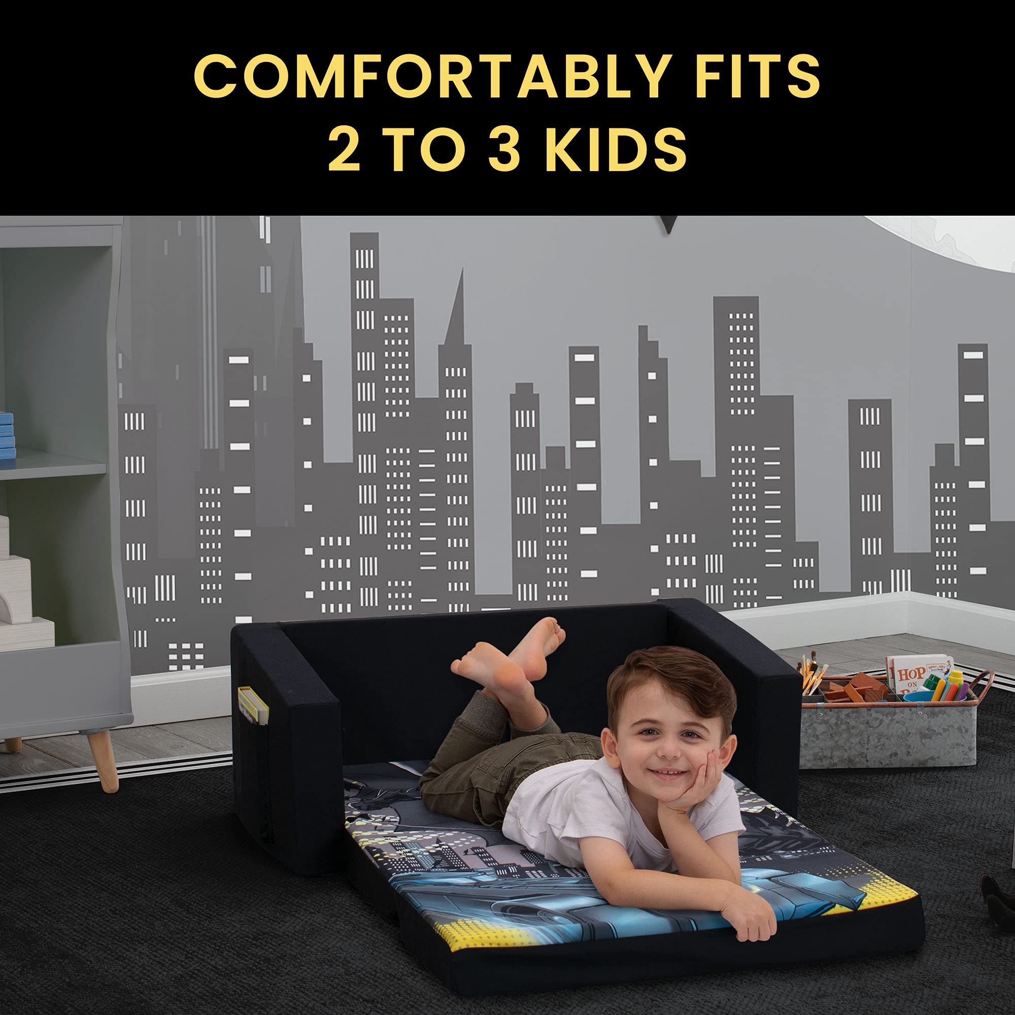 Batman Cozee Flip-Out Sofa - 2-in-1 Convertible Sofa t...B093XNC2T7 ...