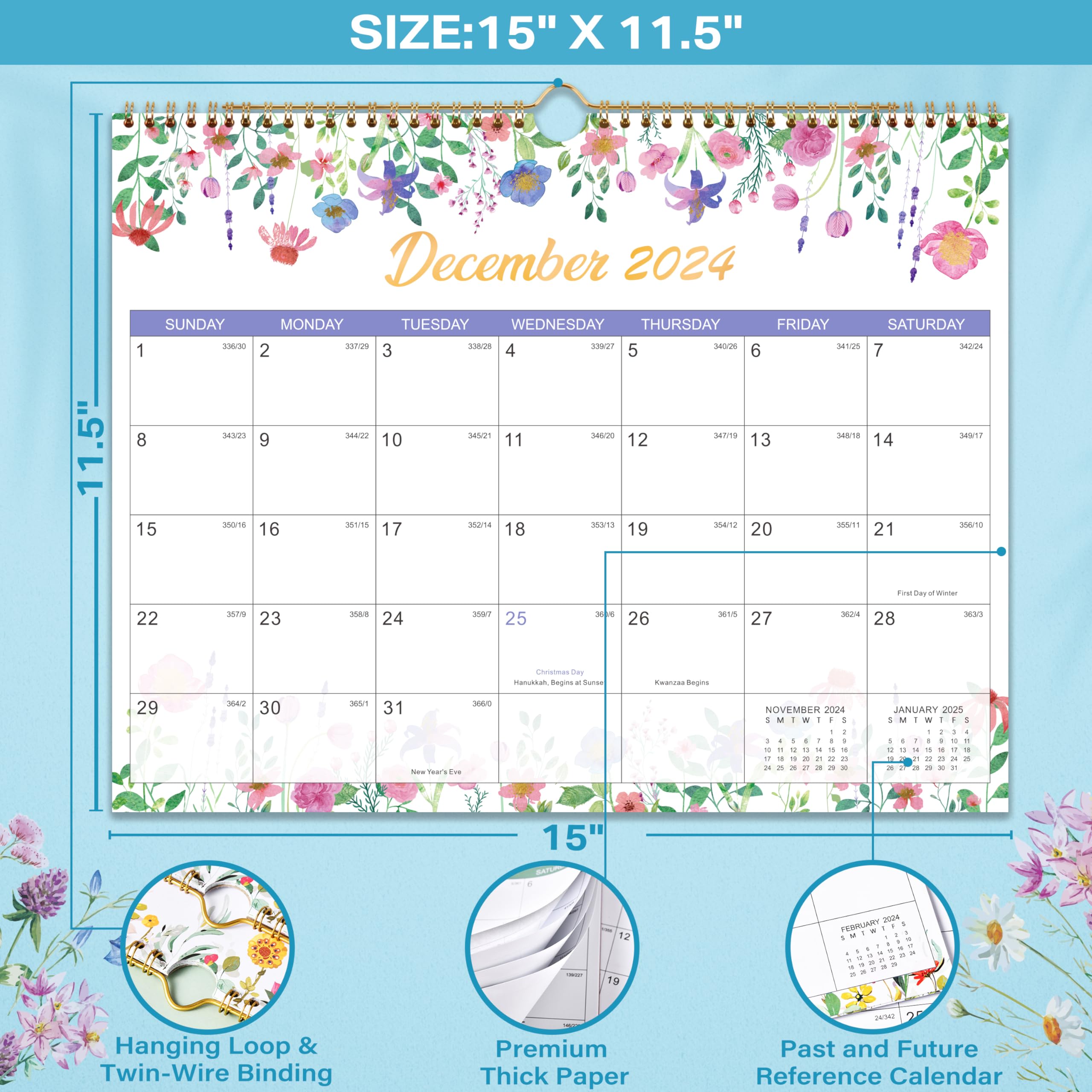 Snapklik.com : 2024 Calendar - Wall Calendar 2024, Jan