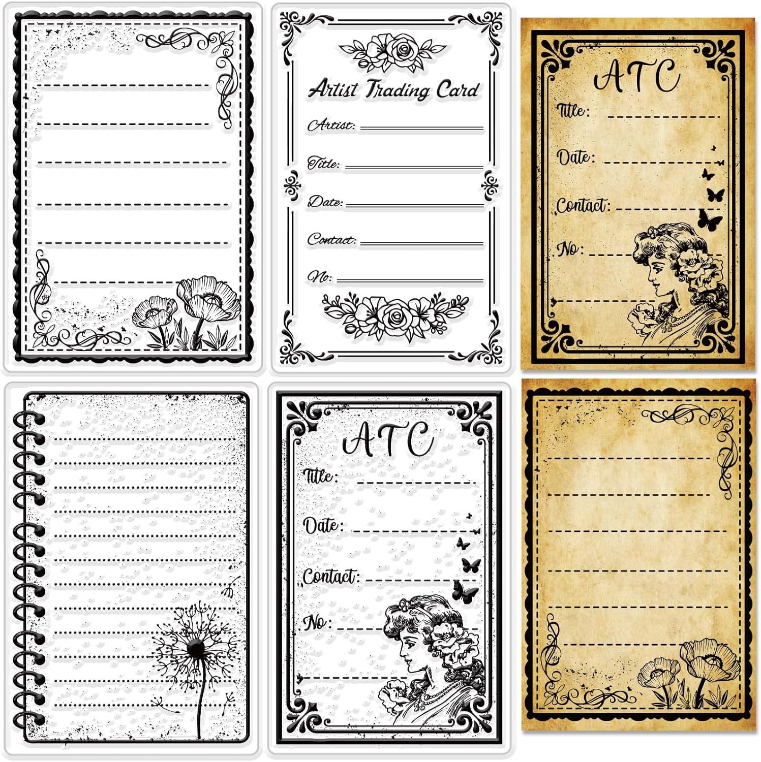 Amazon.com: CRASPIRE Clear Label Stamps Frame Silicone Clear Stamps ...