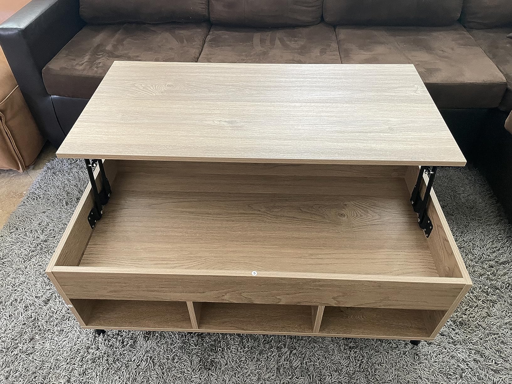 $19/mo - Finance Tangkula Lift Top Coffee Table with Metal Legs, Rising ...