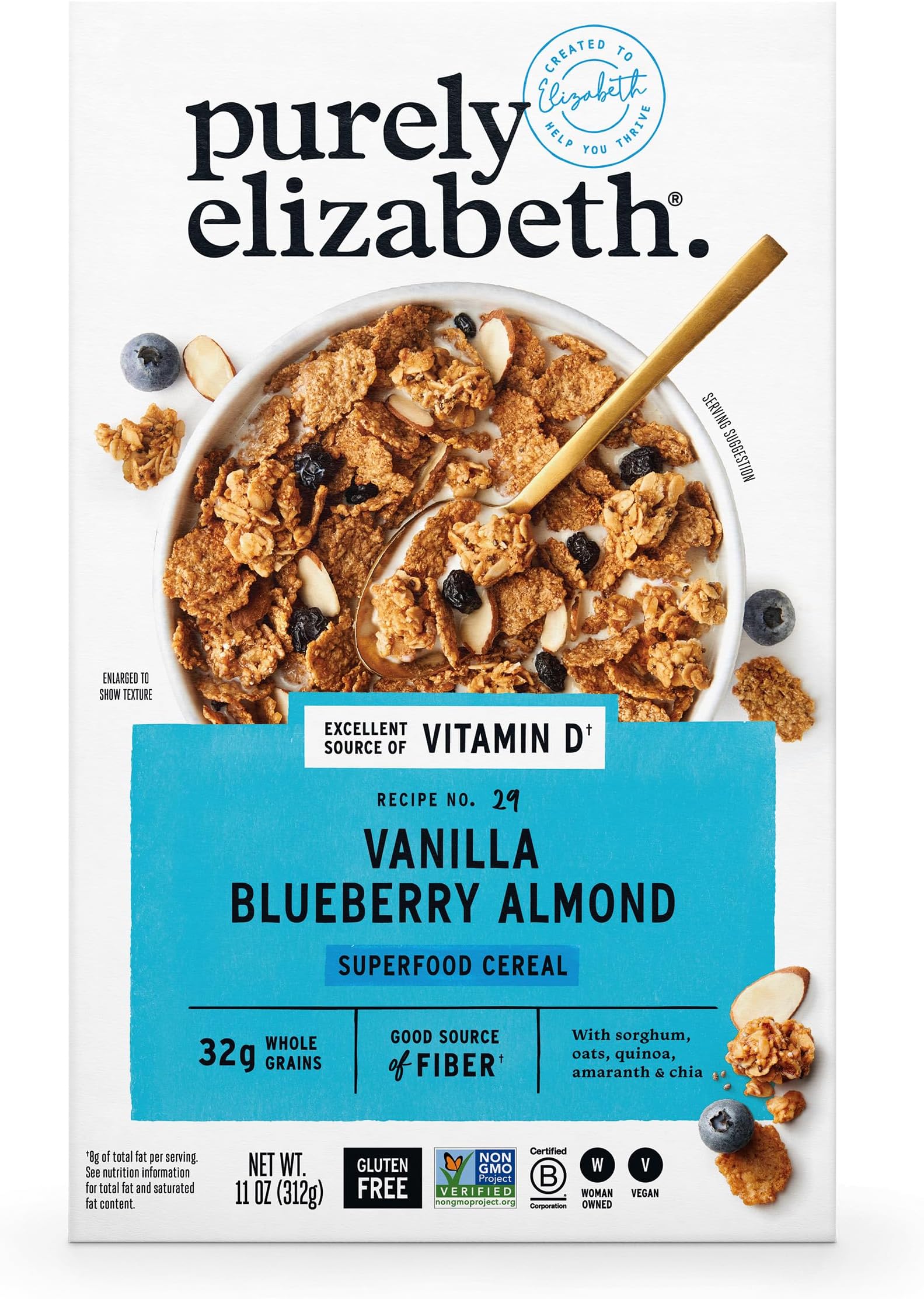 Amazon.com: Purely Elizabeth Cereal Vnlla Blbry Almnd 11 OZ