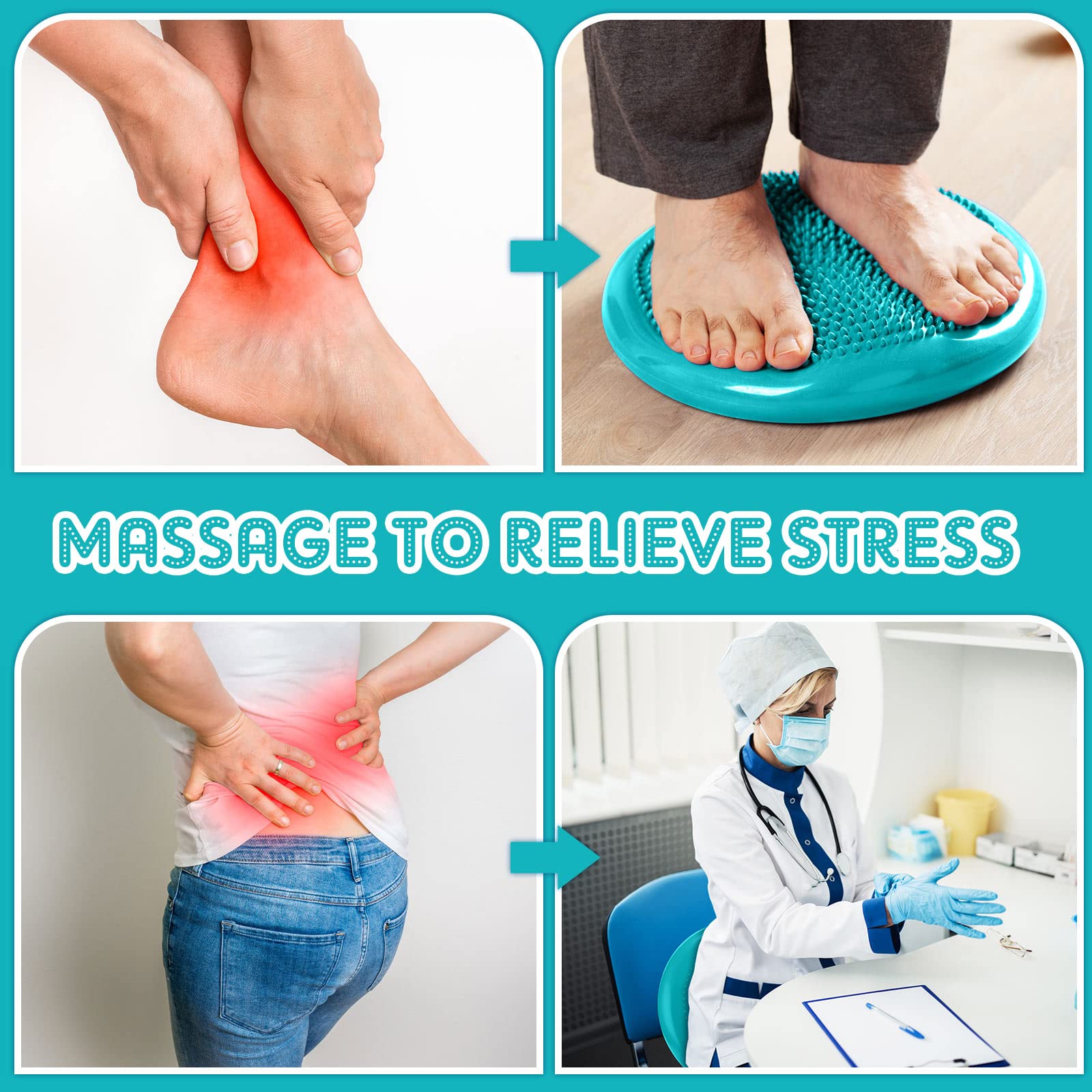 Snapklik.com : Jerify 4 Pcs Wiggle Seat Summer Inflated Wobble Cushion ...