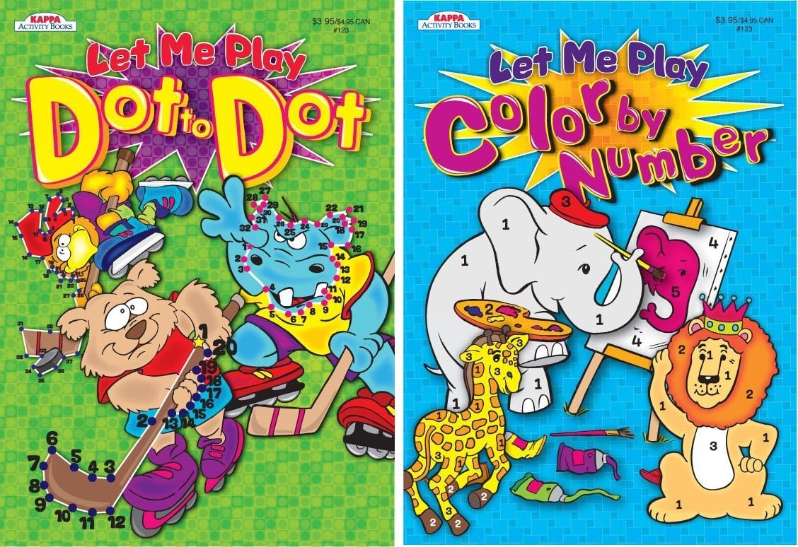 Amazon.com: KAPPA BOOKS Color by Number Dot Assortment, 1 Multicolor