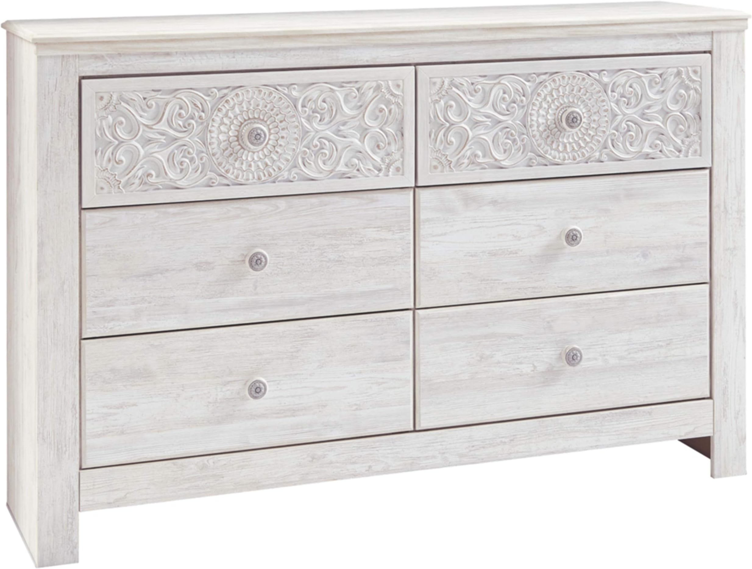 Amazon.com: VINGLI Wash White Dresser for Bedroom, 6 Drawer Dresser ...