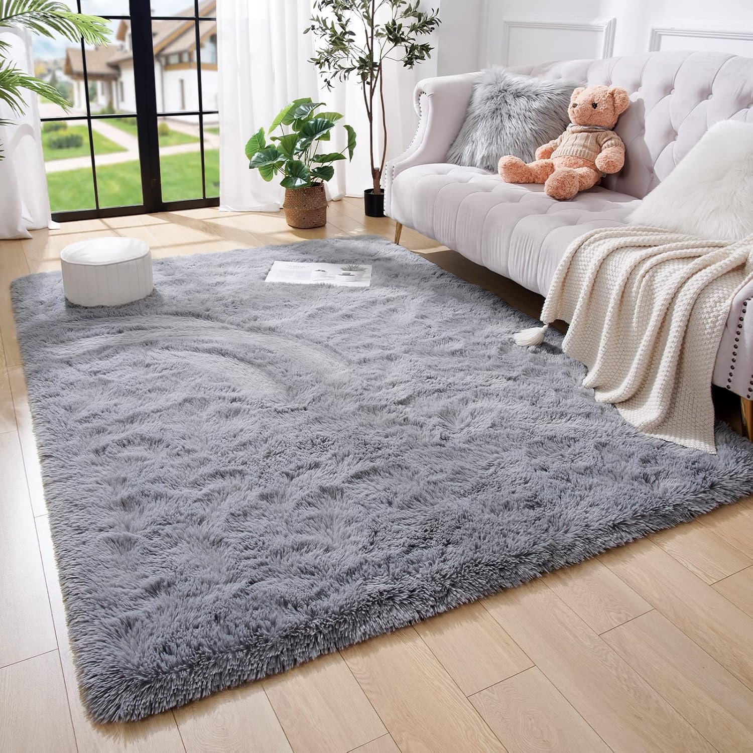 Amearea Premium Soft Fluffy Rug Modern Shag Carpet, High Pile, Fuzzy ...
