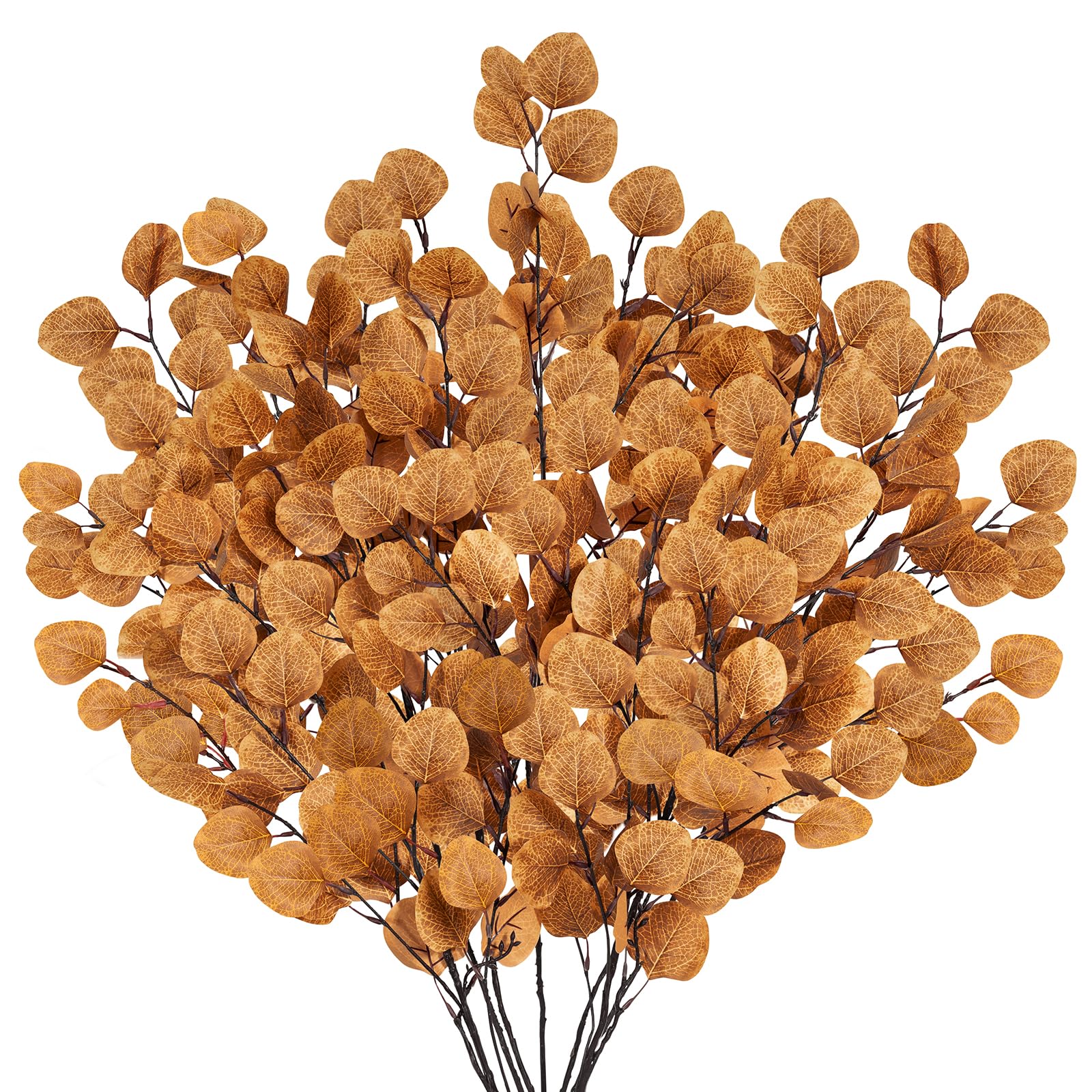 Amazon.com: CQURE 7 Pcs Fall Artificial Eucalyptus Stem, Artificial Fall Maple Eucalyptus Leaves ...