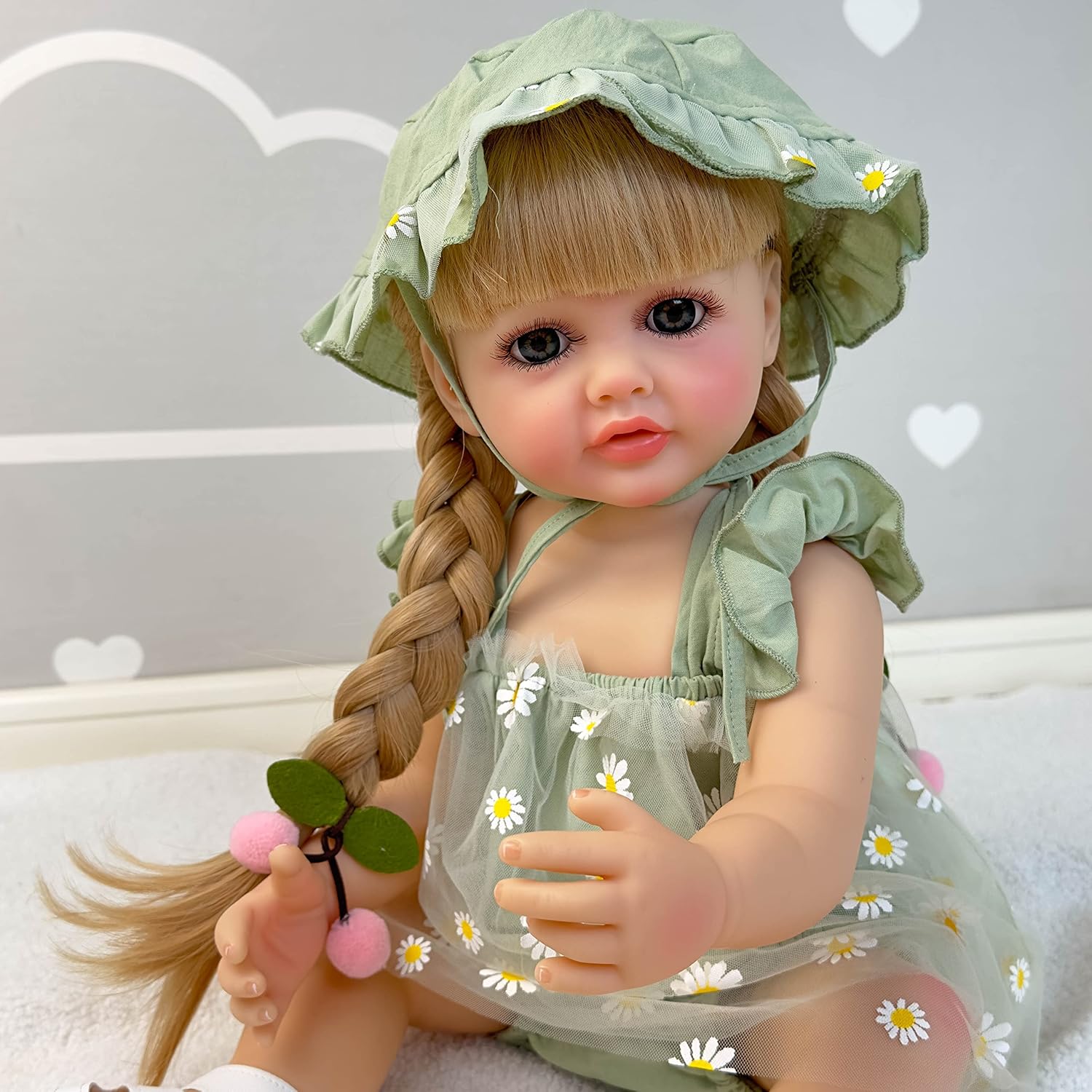 Reborn Baby Dolls Full Body Silicone Vinyl Girl 22 inch 55 cm Realistic ...