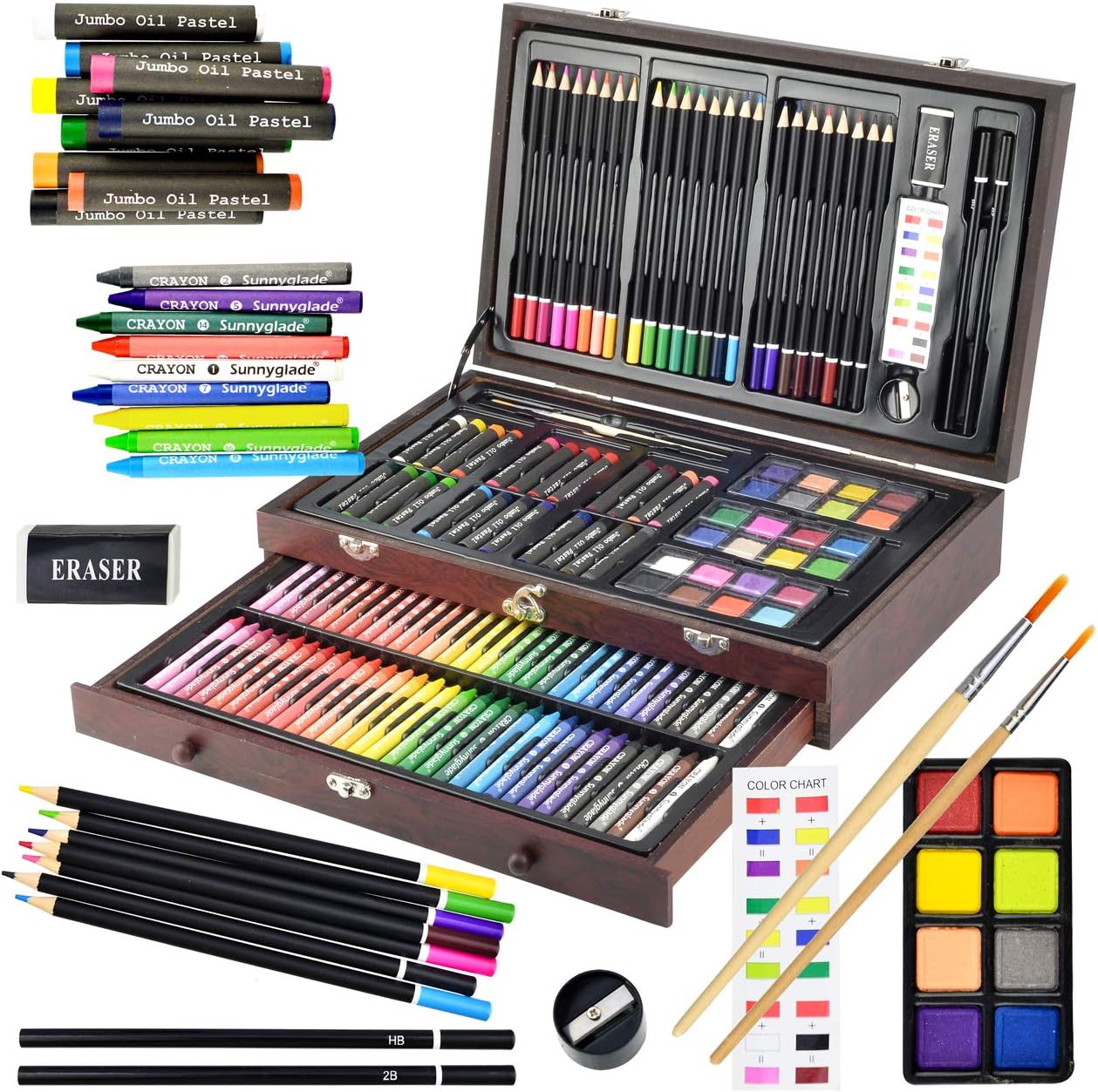 Amazon.com: Let's Make Memories Personalized 80-Piece Deluxe Art Set ...