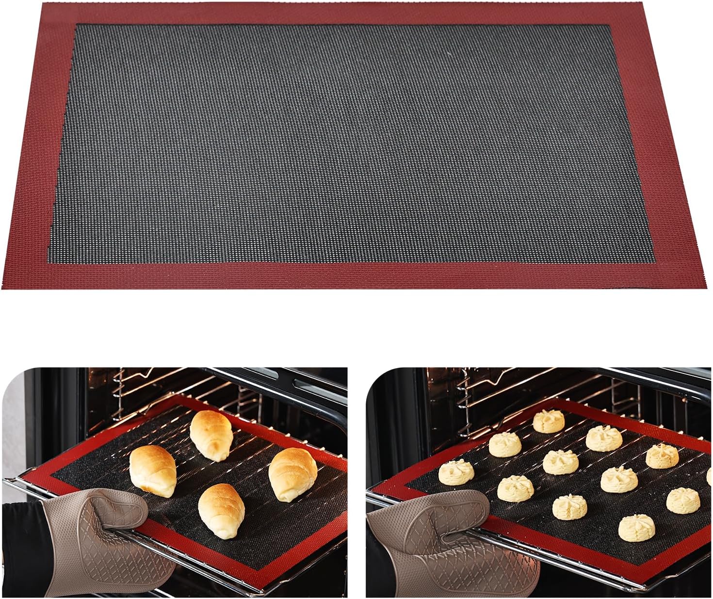 Amazon.com: Silicone hollow Baking Mat Sheet, Set of 2. NonStick Oven ...