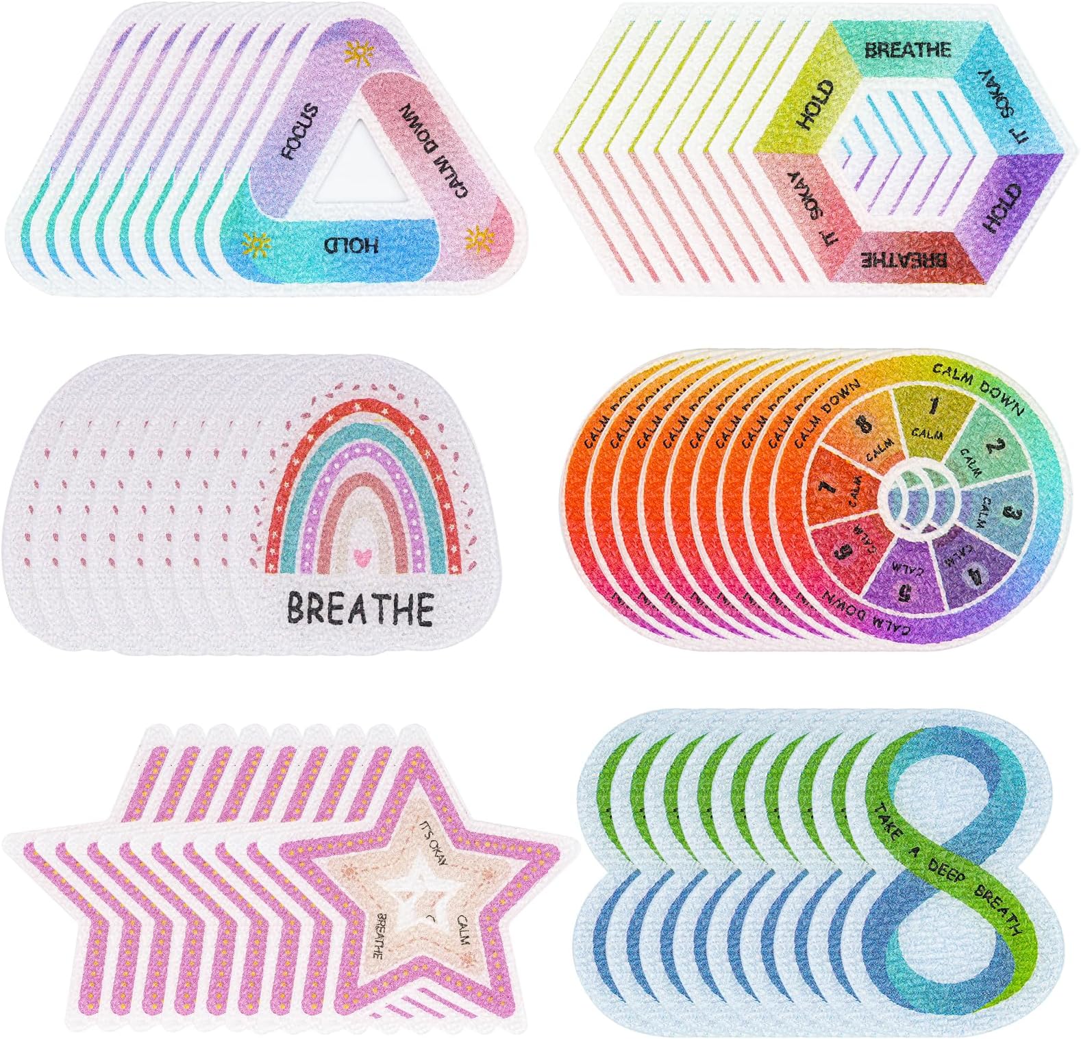 Amazon.com: Dcuminkel Calm Strips for Anxiety Sensory Stickers - 60PCS ...