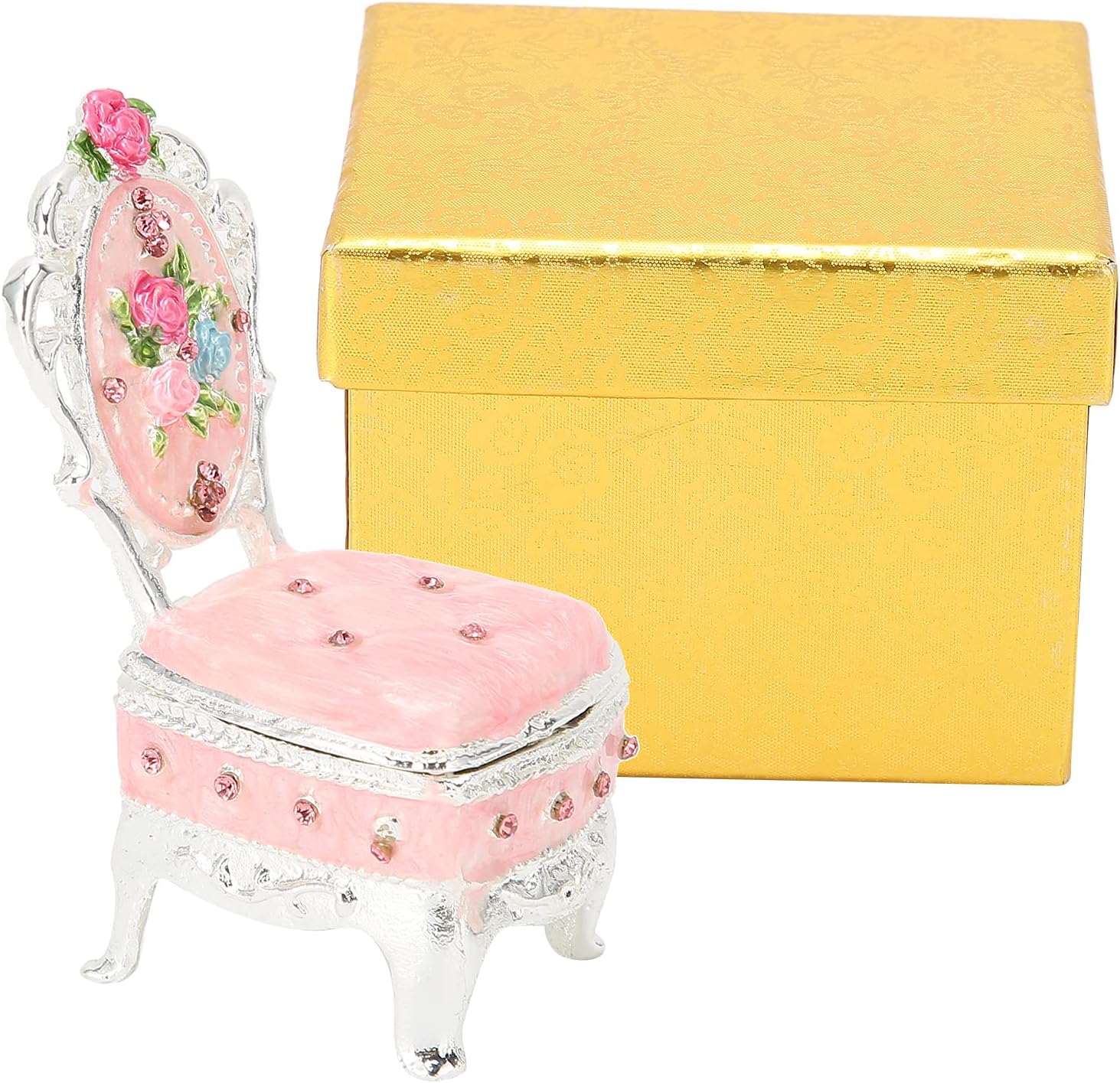 Amazon.com: Ladieshow Jewelry Box, Necklace Earring Organizer Mini ...