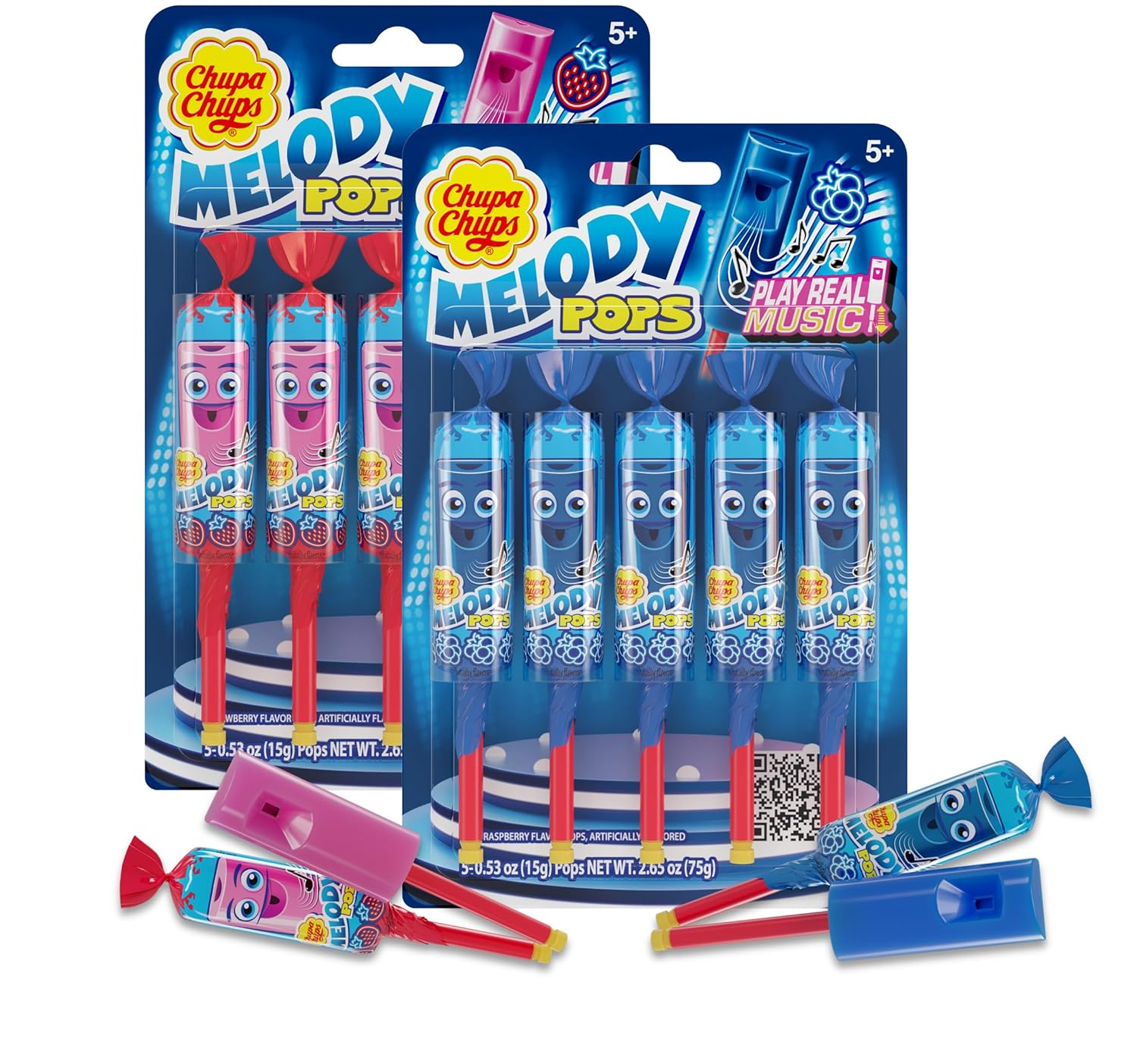 Amazon.com : Bundle of Chupa Chups Melody Pop, Blue Raspberry and ...