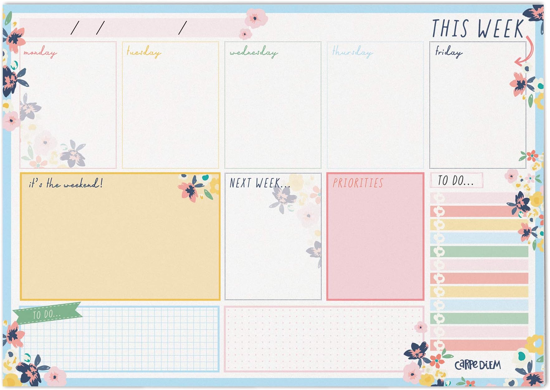 A3 Desk Pad, 50 Sheets Per Pad, 90GSM, Plain, Strong Grey Backboard ...