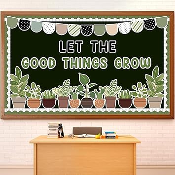 Amazon.com : ZOiiWA Spring Potted Plant Bulletin Board Set Spring ...