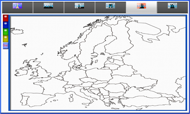 Europe Map Coloring Page