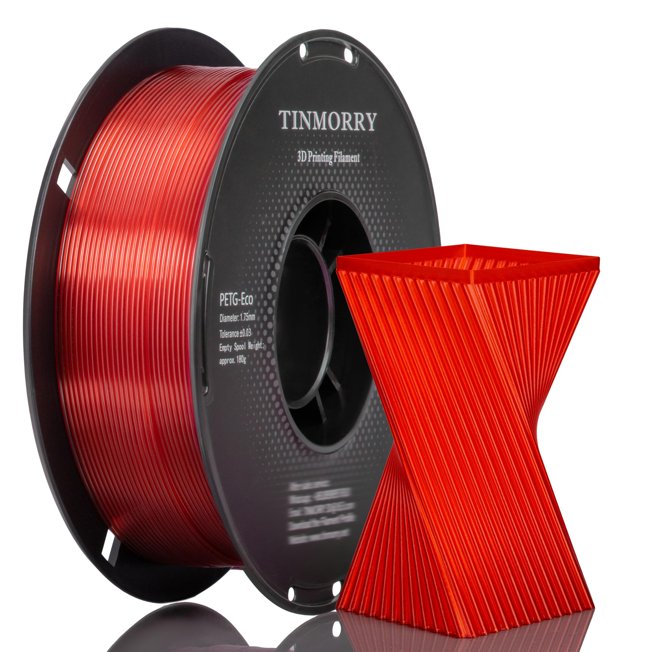 Amazon.com: PETG Filament 1.75mm, TINMORRY PETG-Eco 3D Printer Filament ...