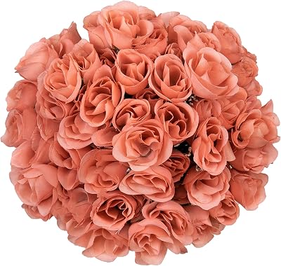 Amazon.com: Champange Flowers,12 Pcs Champagne Colored Roses,Fake Roses ...