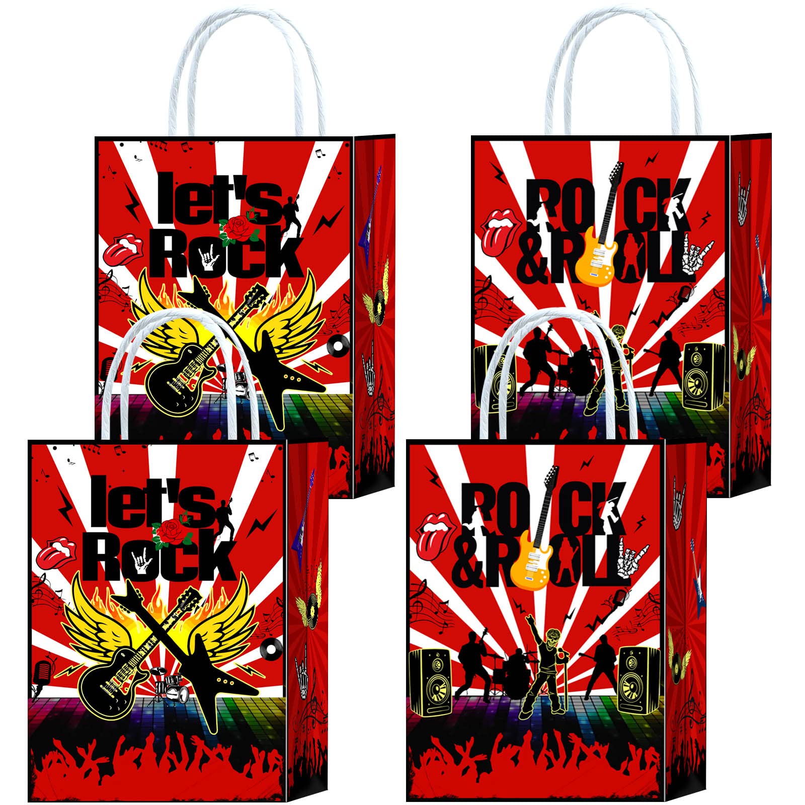 Amazon.com: 16 Pieces Rock and Roll Goodie Bags for Rock Star Music ...