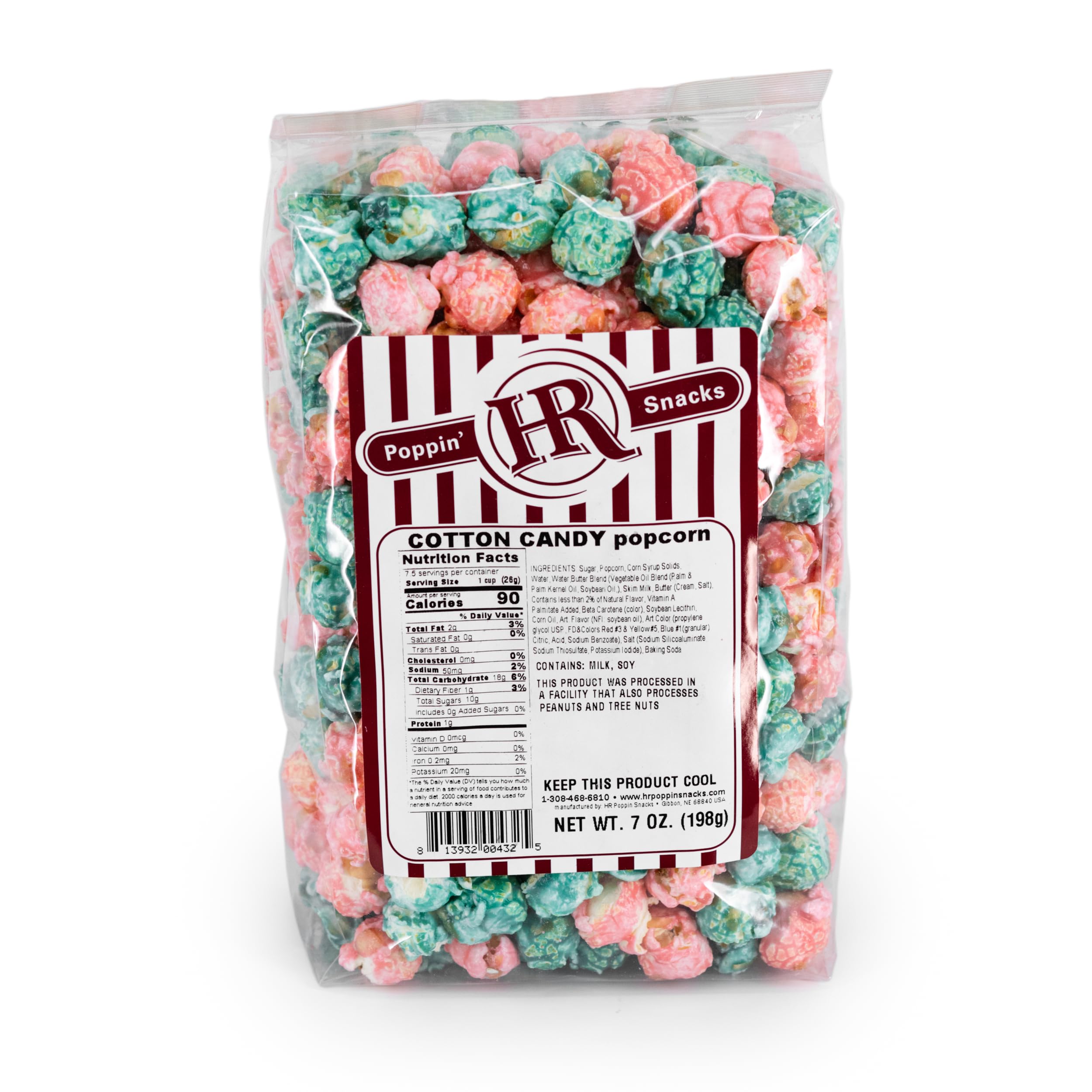 Amazon.com: Cotton Candy Popcorn | HR Poppin' Snacks - Made in USA ...