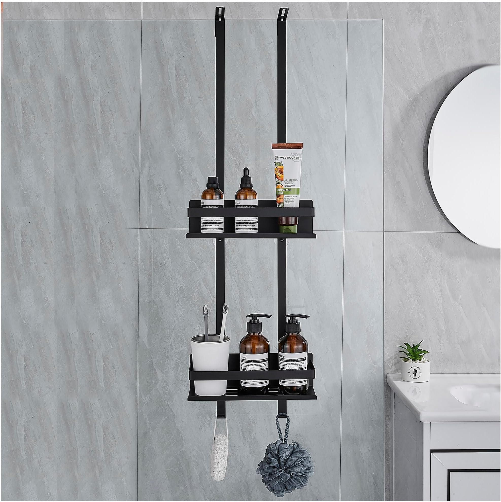 GRICOL Étagère de Douche à Suspendre Rangement Douche Sans Percage ...
