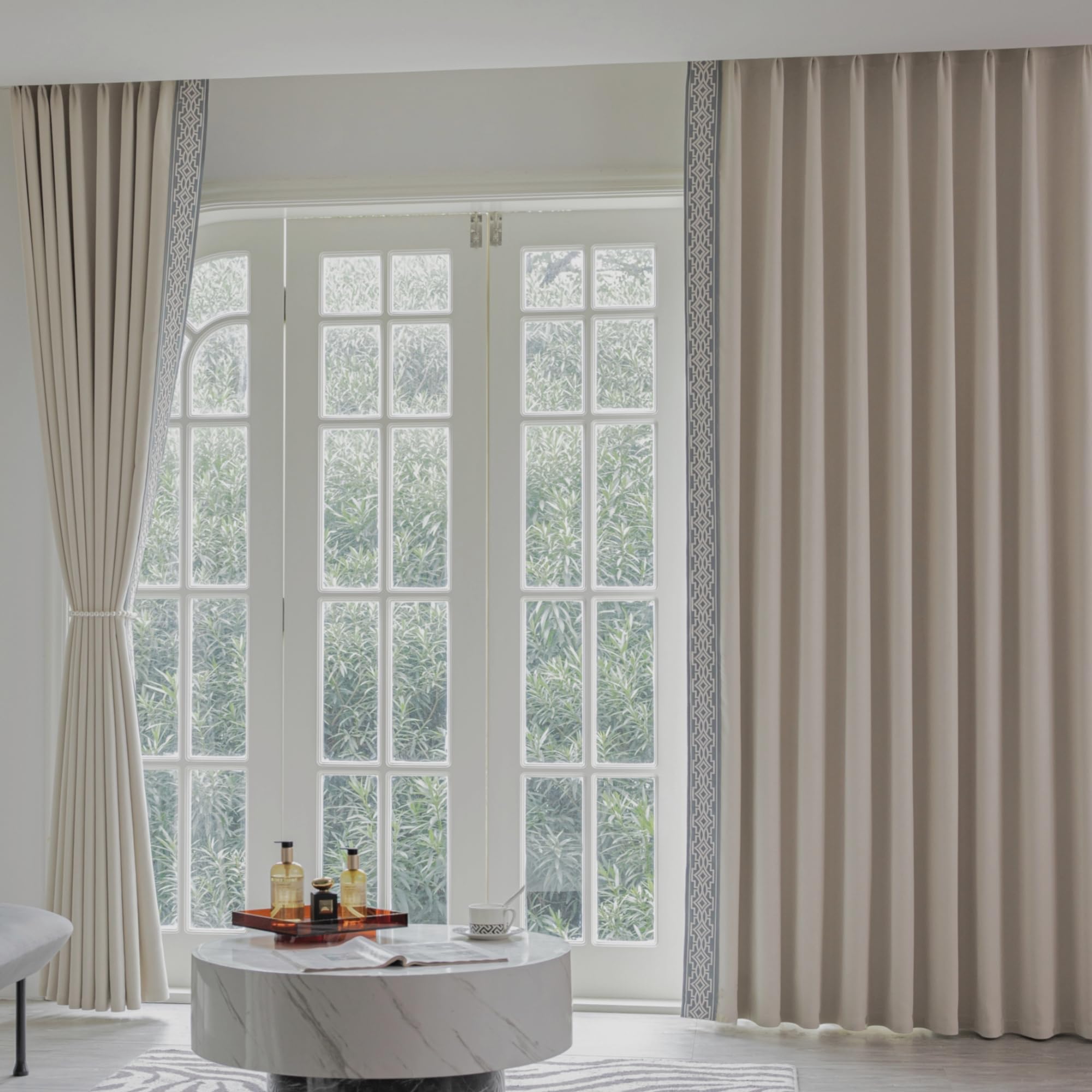 Cream Curtain Panels J. Queen New York Athena Window Treatment