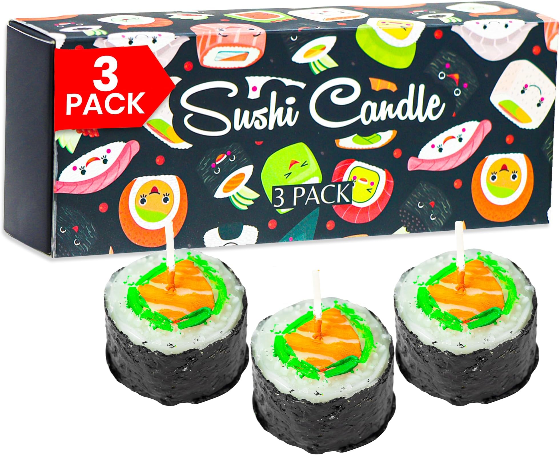 Amazon.com: TILTECH Realistic Sushi Candle – Novelty Gift That Looks ...