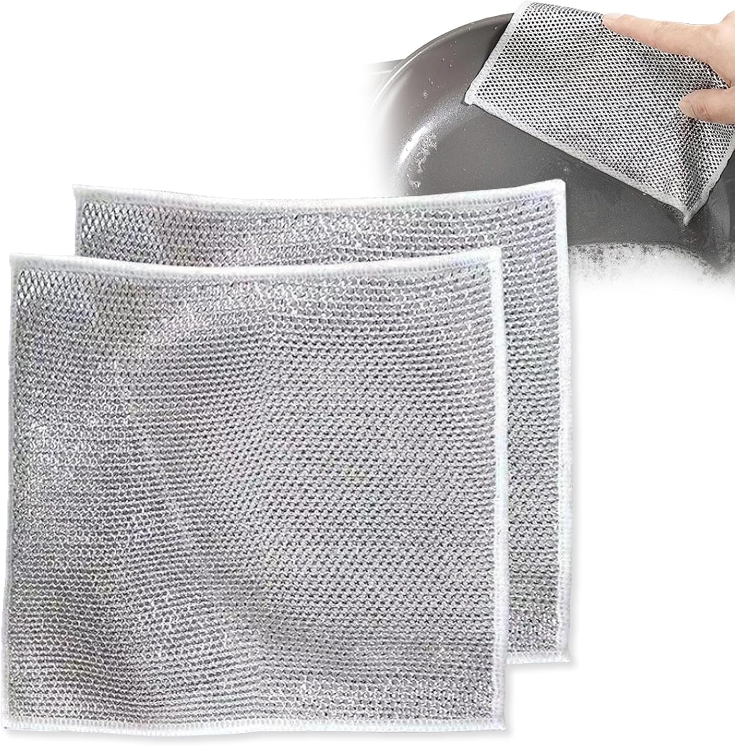Amazon.com: TERPINK Multifunctional Non-Scratch Wire Dishcloth, Wire ...