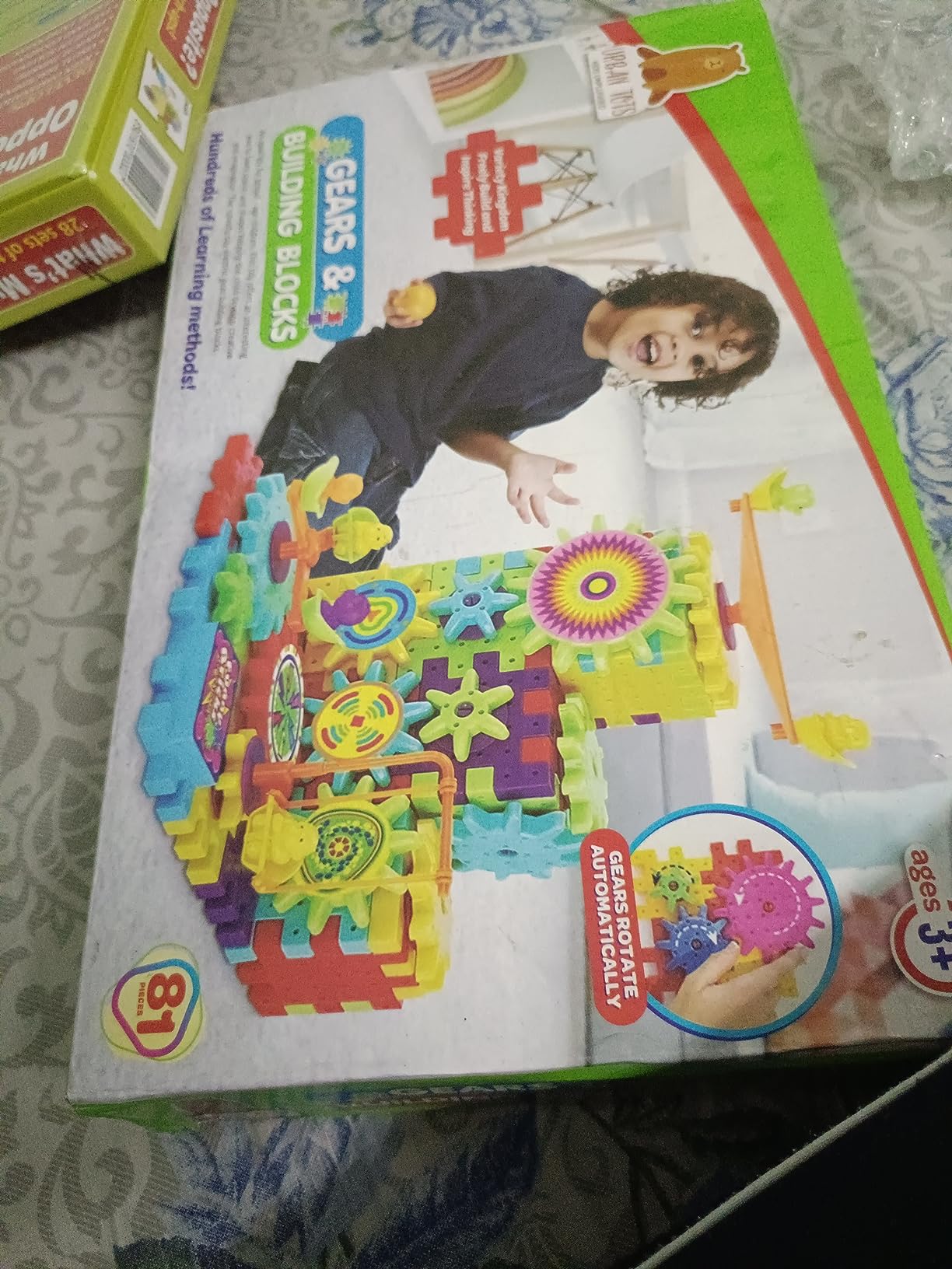 NHR Interlocking Battery Operated Gear Building Toy Set,Learning Blocks ...