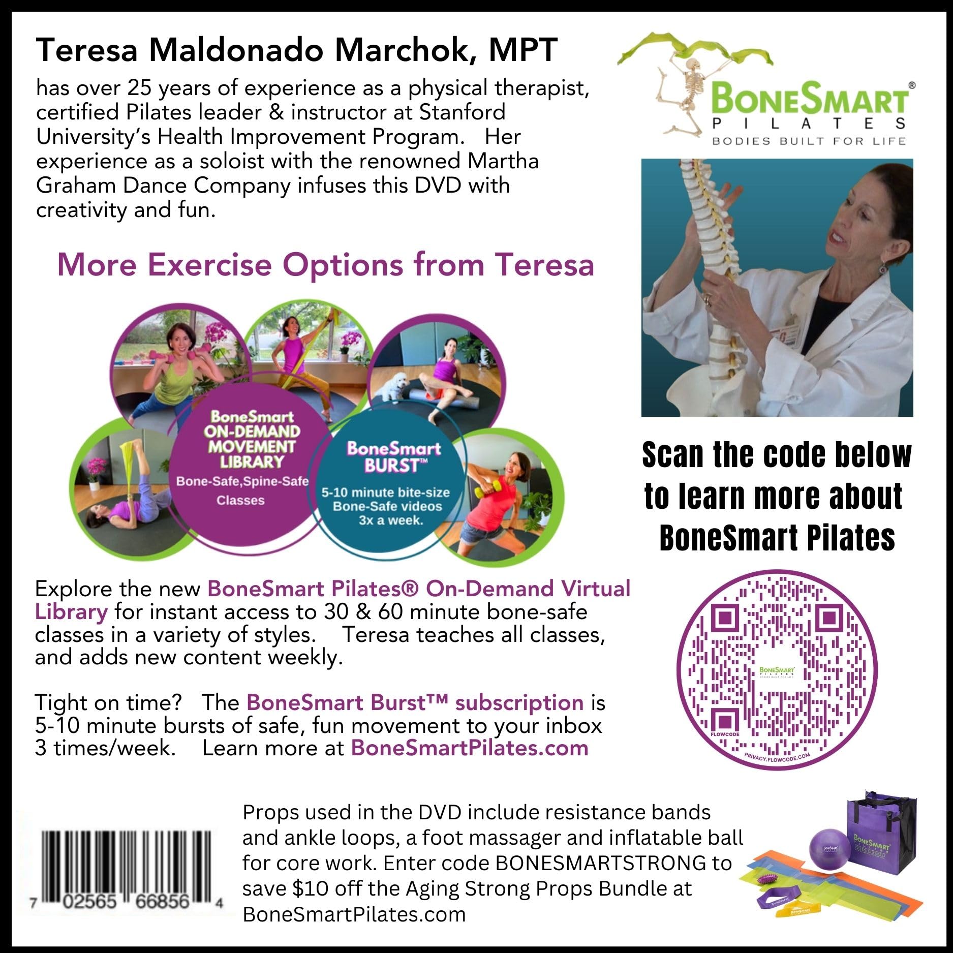 Senior Fitness Equipment BoneSmart Pilates Aging Strong Exercise Props ...