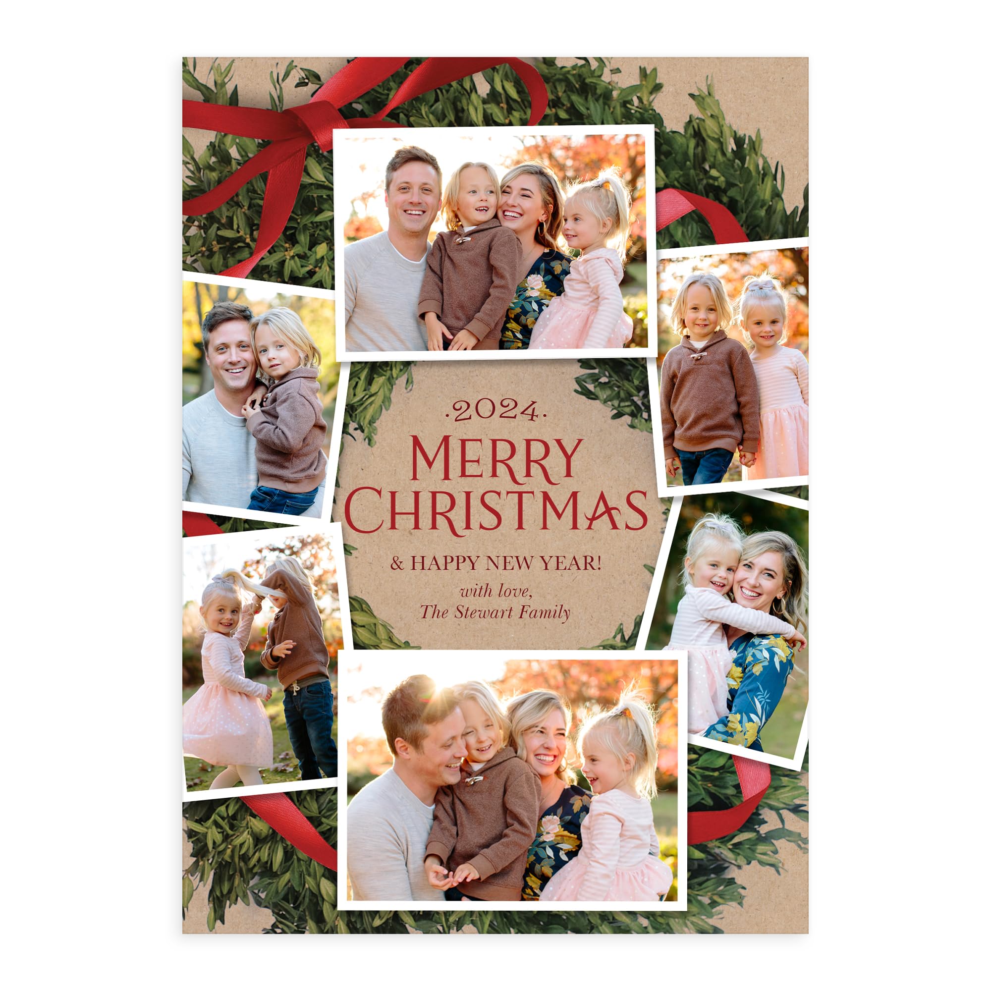 Amazon.com : Let's Make Memories Personalized Wreath Snapshots Holiday ...