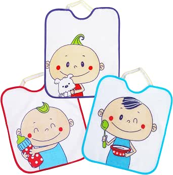 Amazon.com: TI-TIN Bibs for Girls and Boys 12 Months - 3 Pack Pullover ...
