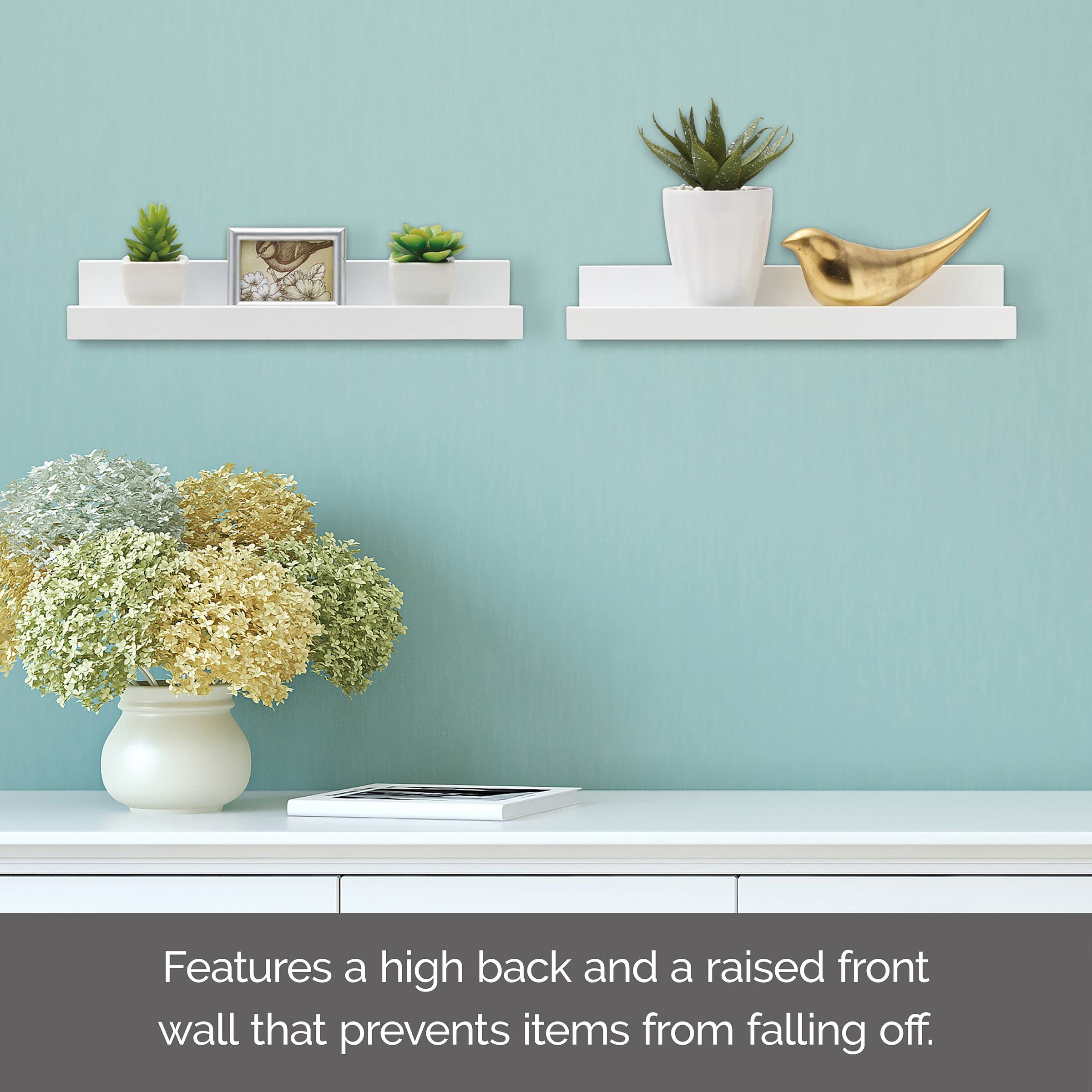 Snapklik.com : MELANNCO Floating MDF Photo Ledge For Bedroom
