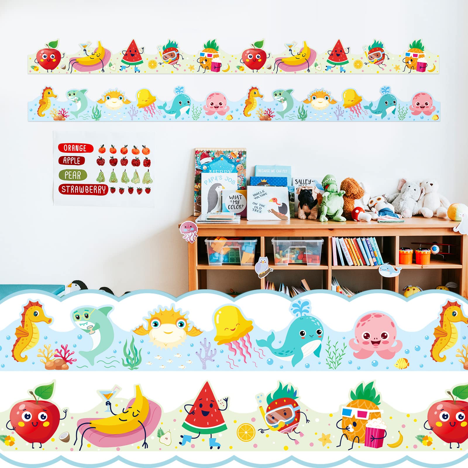Snapklik.com : 4 Rolls 131 Ft Summer Ice Pops Bulletin Board Borders ...